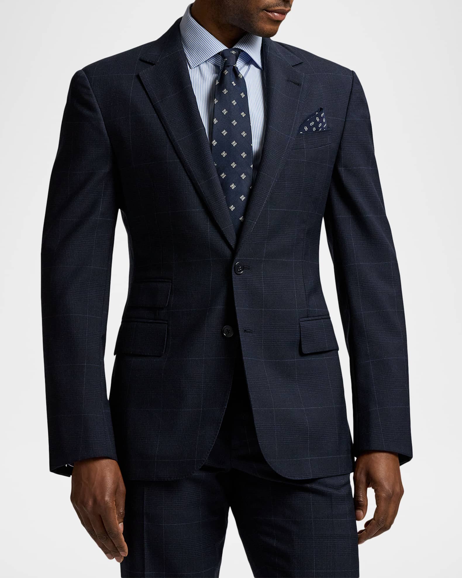 Ralph Lauren Purple Label Men's Kent Hand-Tailored Glen Plaid Suit ...