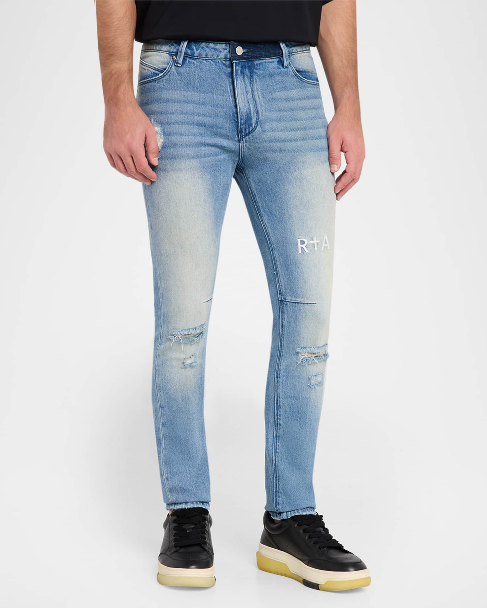 RTA Men's Distressed Skinny Jeans | Neiman Marcus