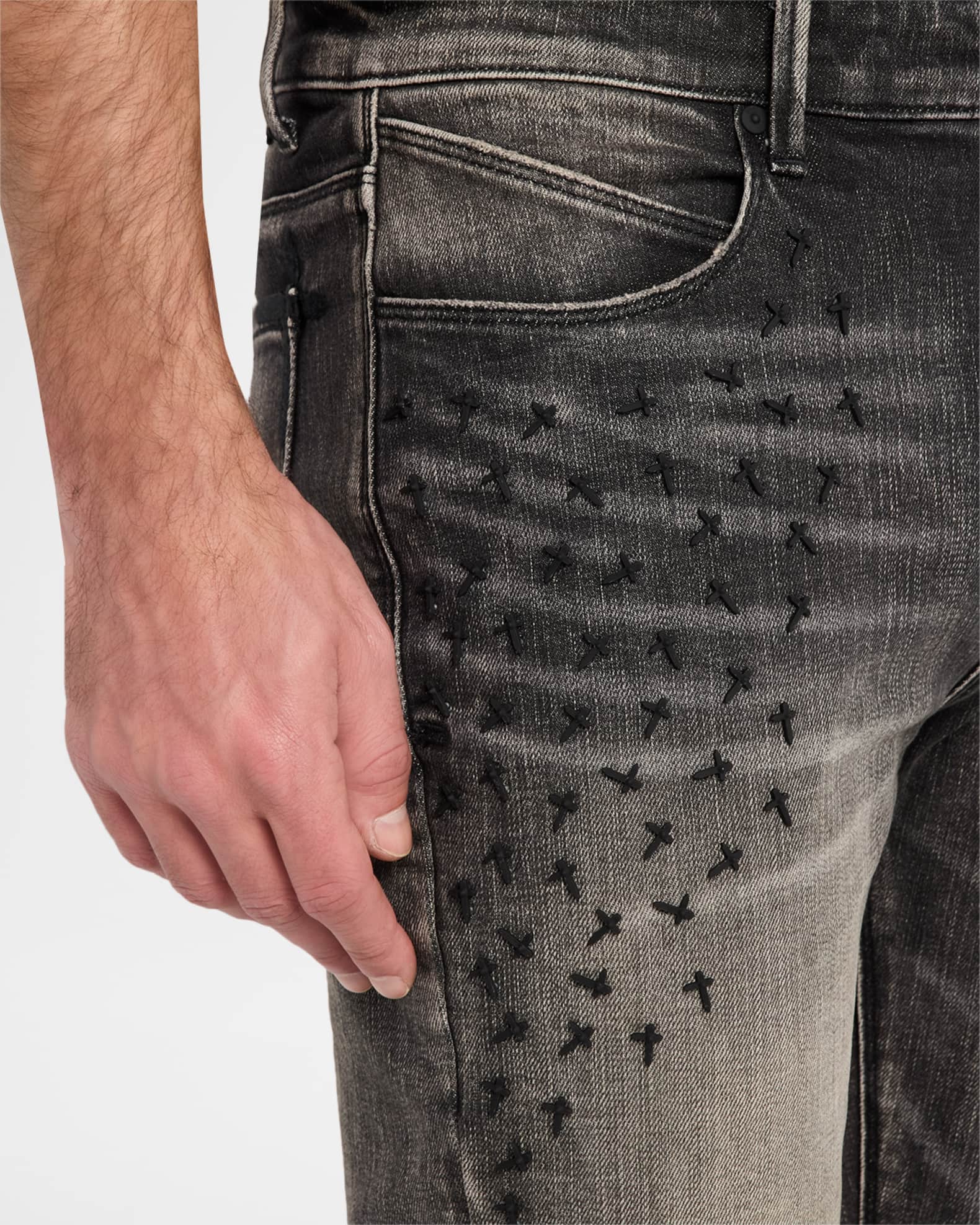 RTA Men's Bryant Ask Storm Cross Skinny Jeans | Neiman Marcus