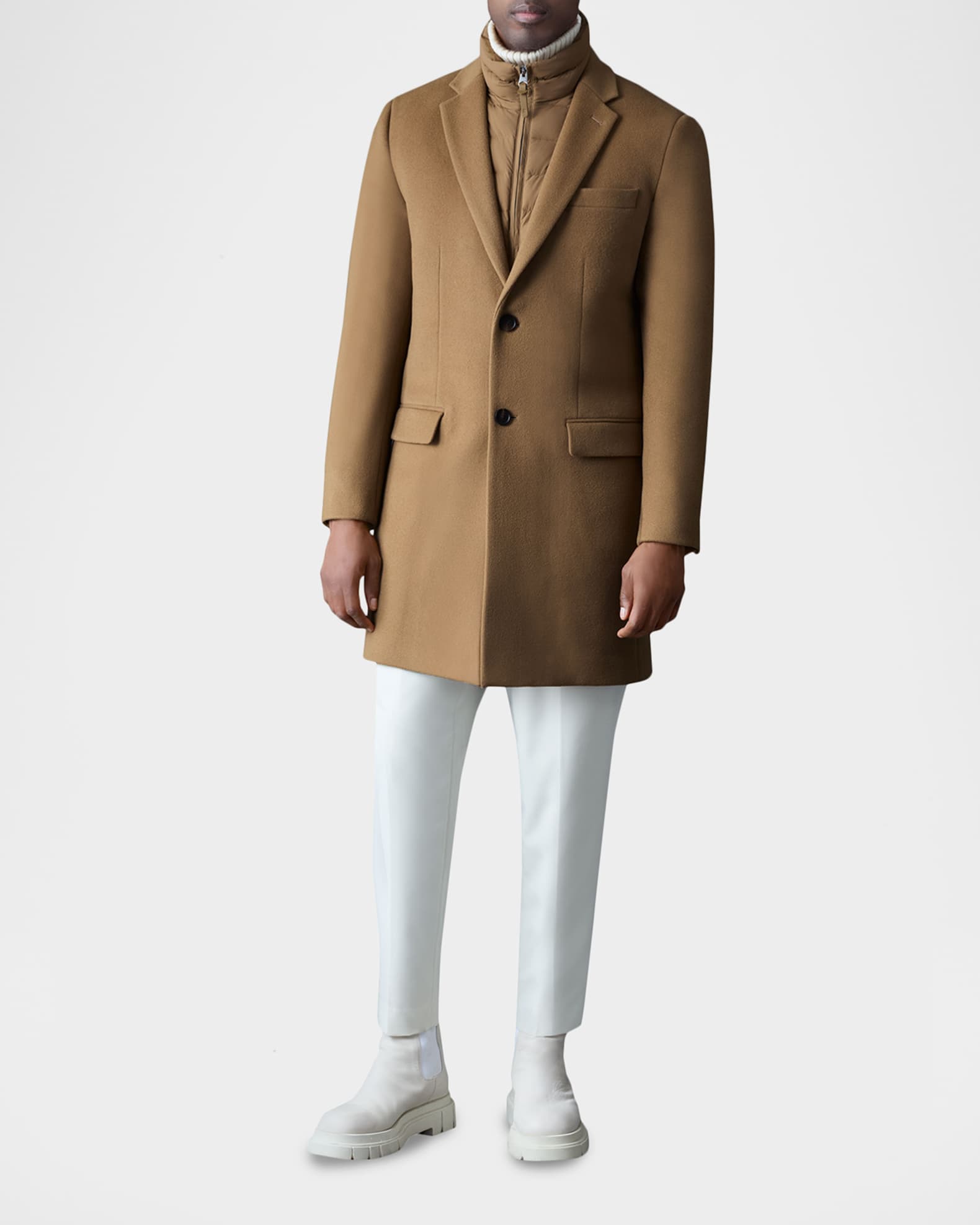 Mackage Men's Skai-SLB 3-in-1 Wool Overcoat with Removable Down Liner ...