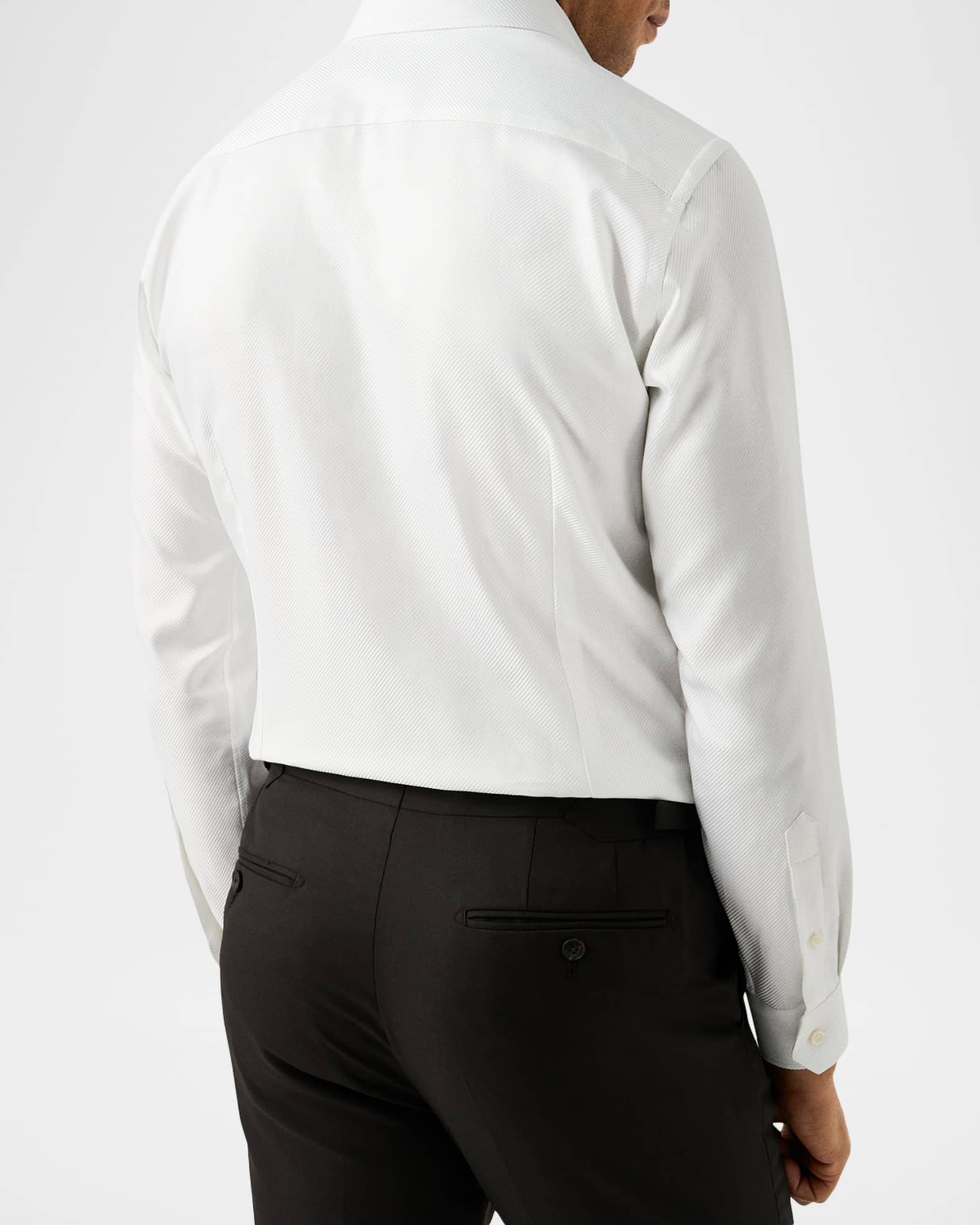 Eton Men's Slim-Fit Tonal Stripe Organic Cotton Dress Shirt | Neiman Marcus