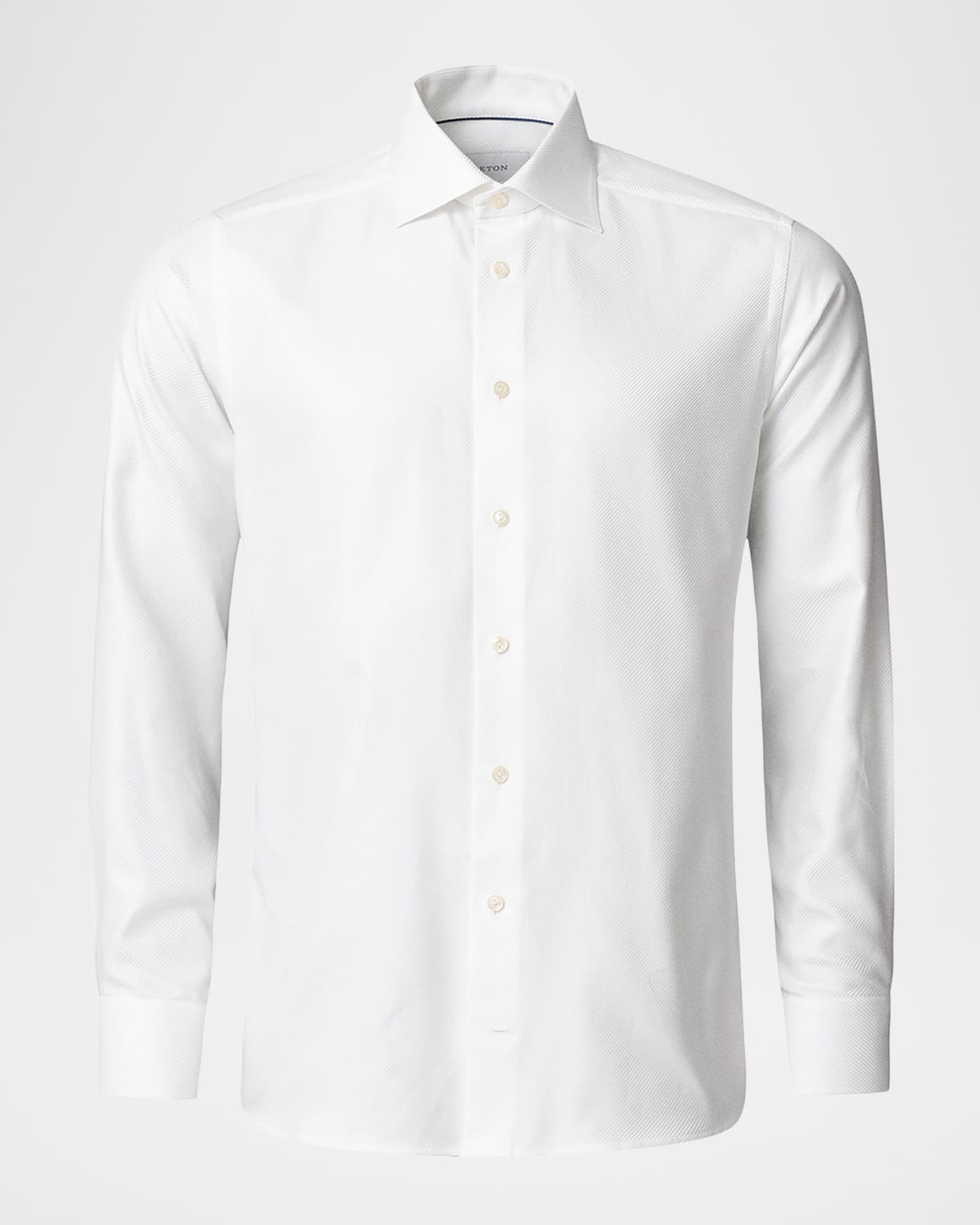 Eton Men's Slim-Fit Tonal Stripe Organic Cotton Dress Shirt | Neiman Marcus