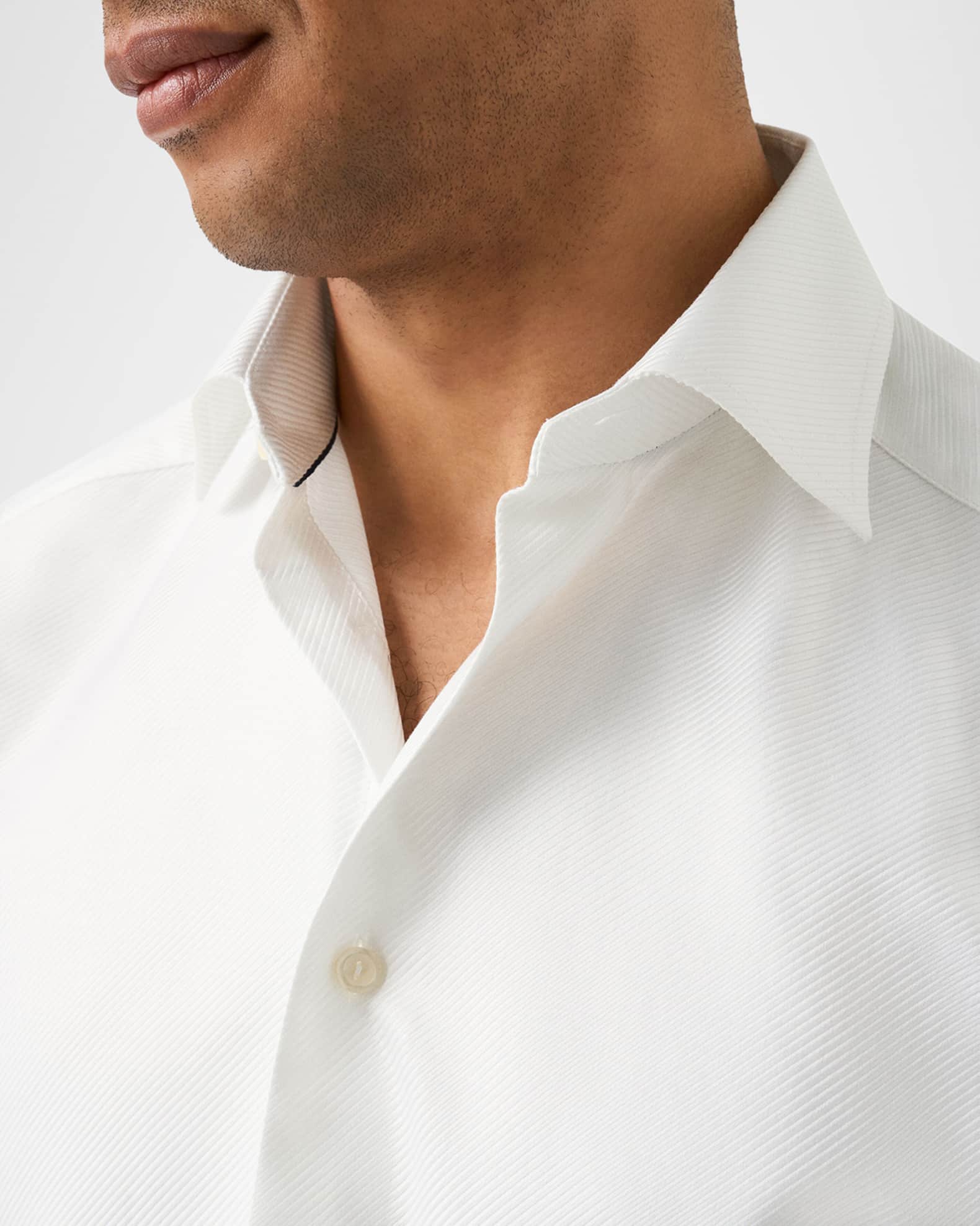 Eton Men's Slim-Fit Tonal Stripe Organic Cotton Dress Shirt | Neiman Marcus