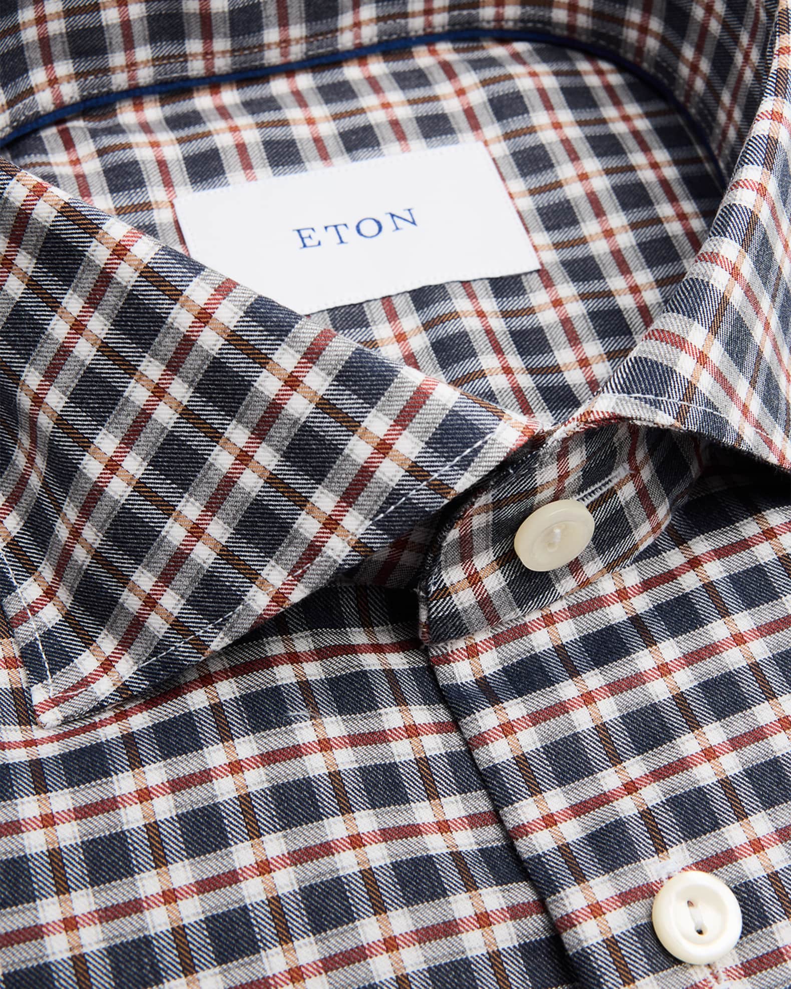 Eton Men's Slim-Fit Organic Cotton Check Dress Shirt | Neiman Marcus
