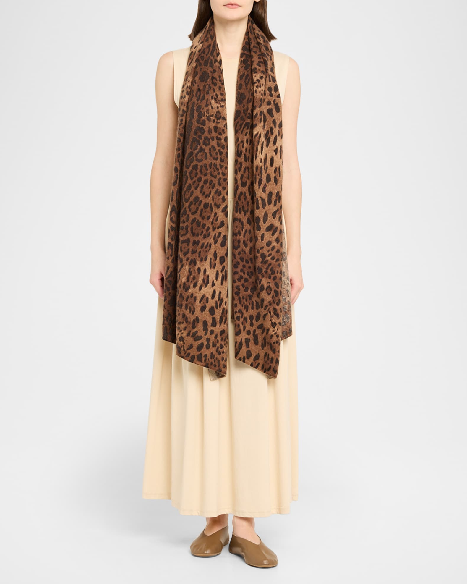 Sofia Cashmere Leopard-Print Cashmere Wrap | Neiman Marcus