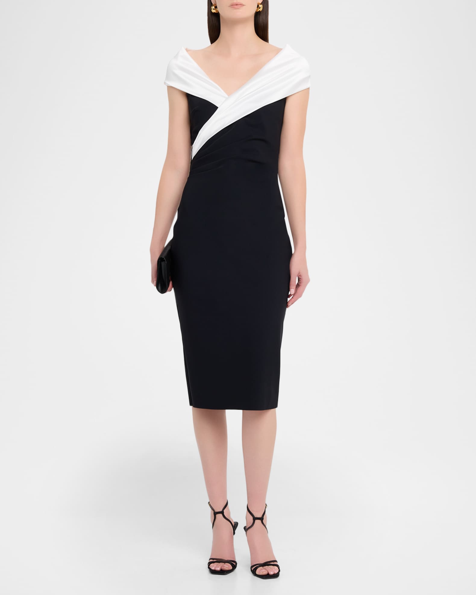 Chiara Boni La Petite Robe Benje Two-Tone Sheath Dress | Neiman Marcus