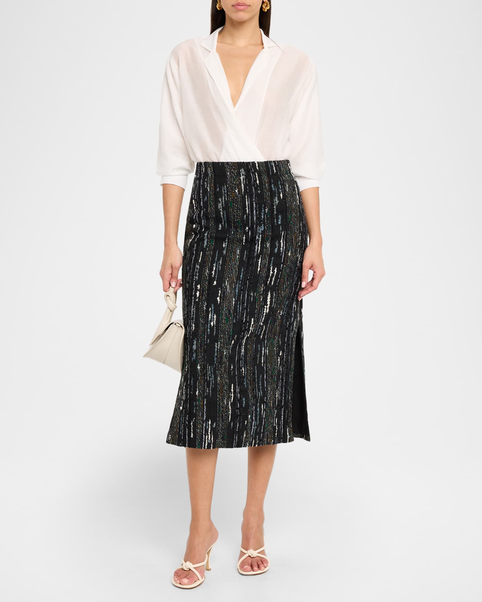 JBQ Avery Sequined Midi Skirt | Neiman Marcus