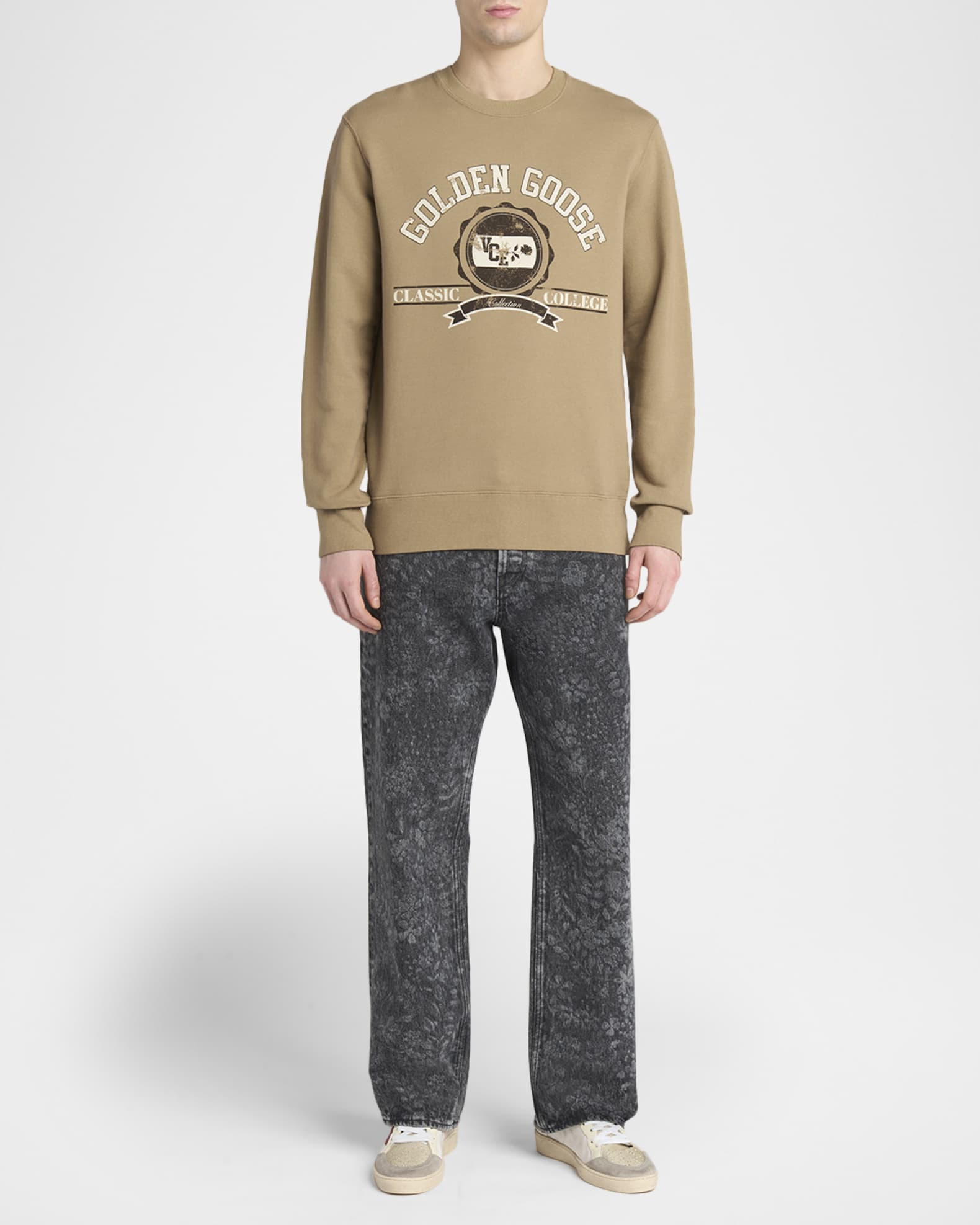 Golden Goose Men's Journey Classic College Cotton Crewneck Sweater ...