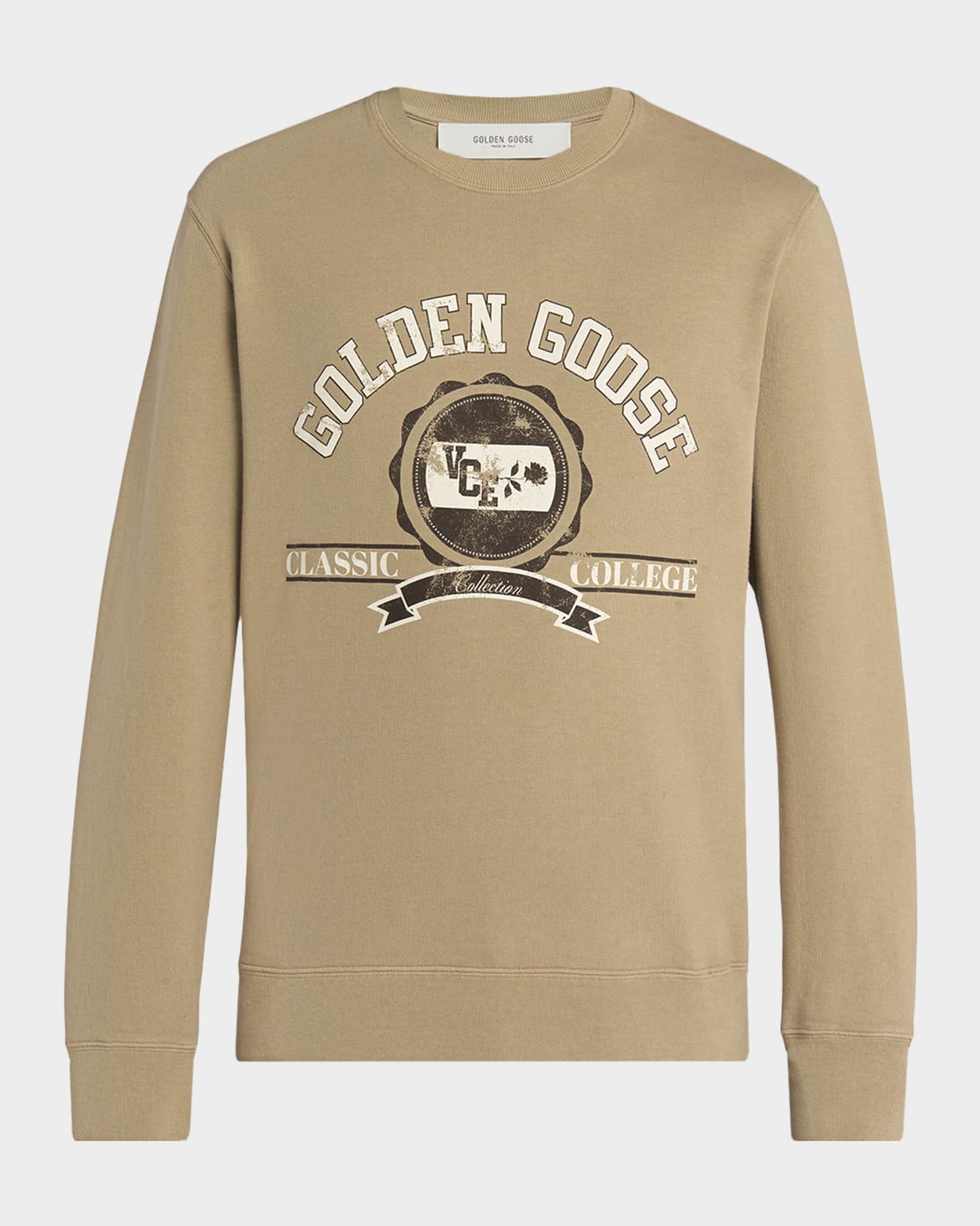 Golden Goose Men's Journey Classic College Cotton Crewneck Sweater ...