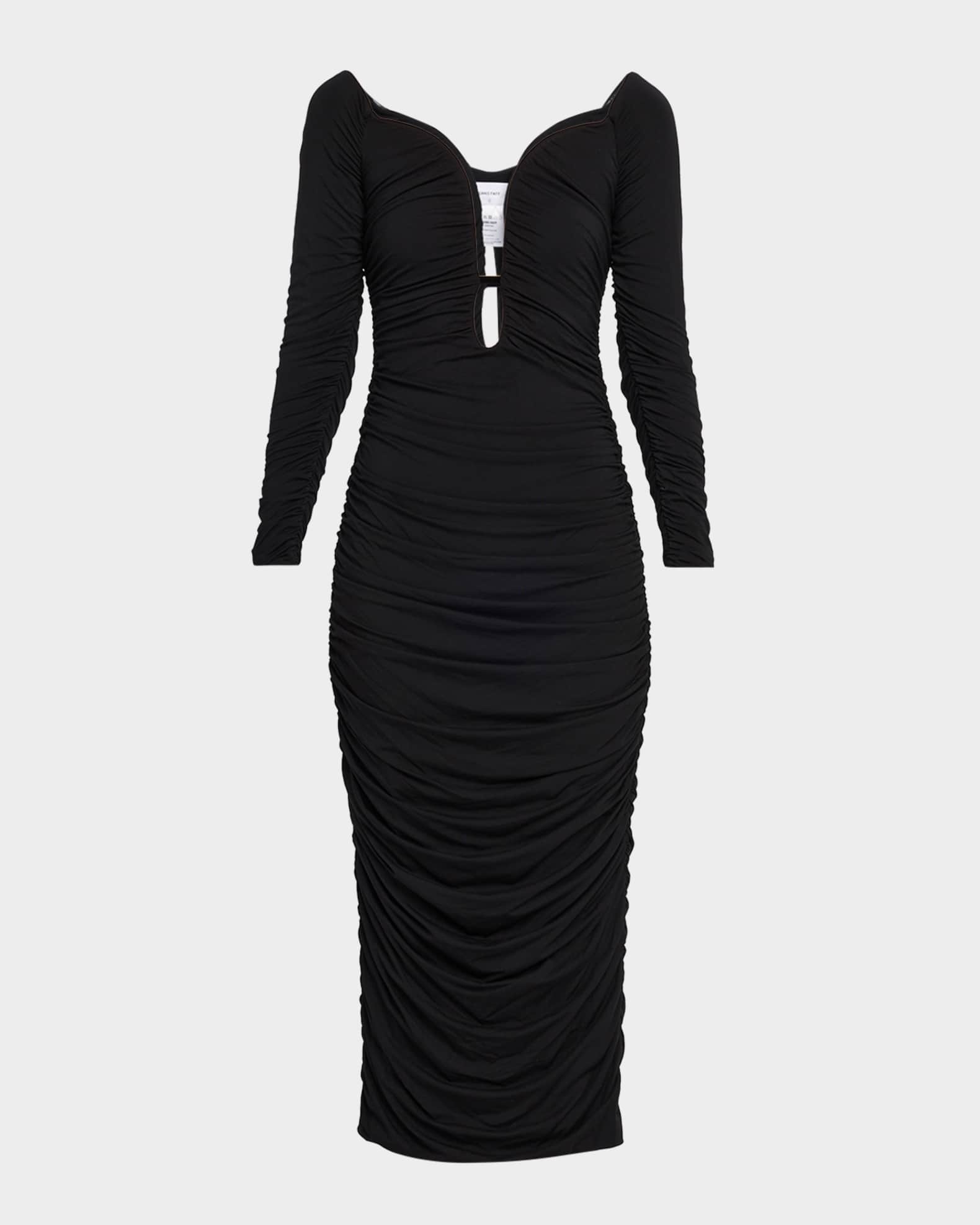 Sans Faff Wren Long-Sleeve Ruched Midi Dress | Neiman Marcus
