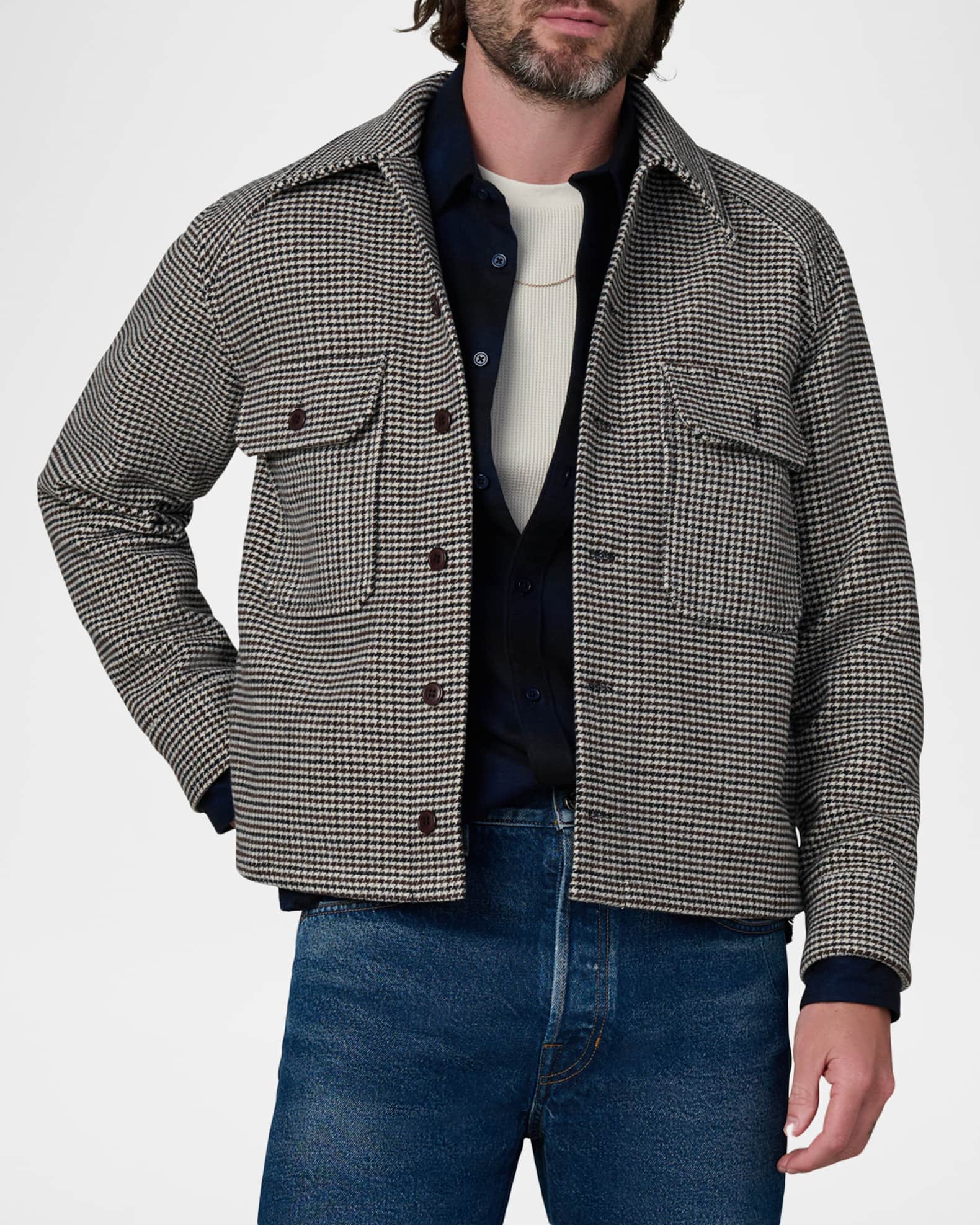 Joe's Jeans Men's Airborne Houndstooth Jacket | Neiman Marcus