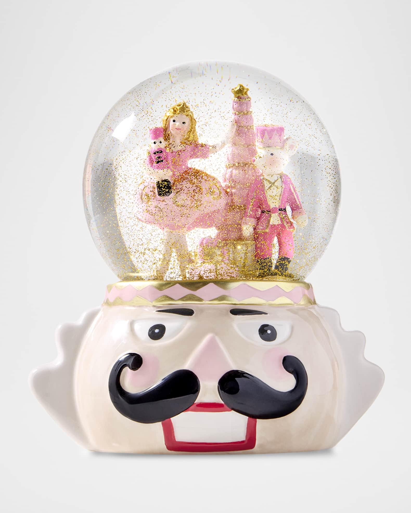 Neiman Marcus Pink Nutcracker Snow Globe | Neiman Marcus