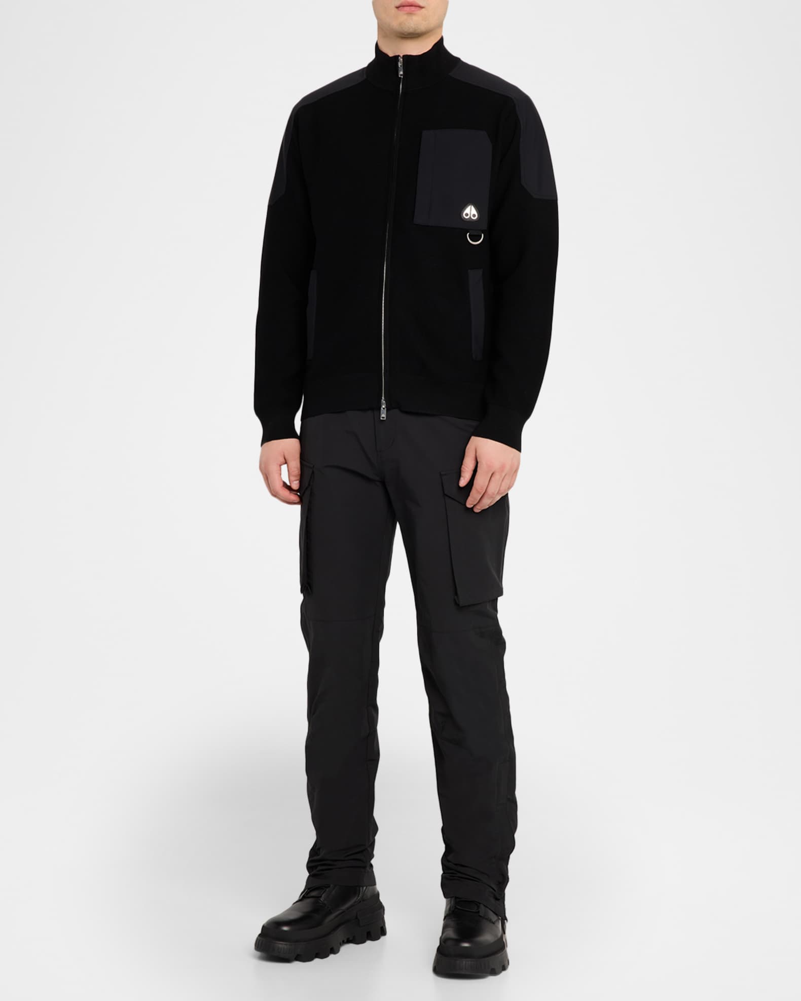 Moose Knuckles Men's Elowan Full-Zip Sweater | Neiman Marcus