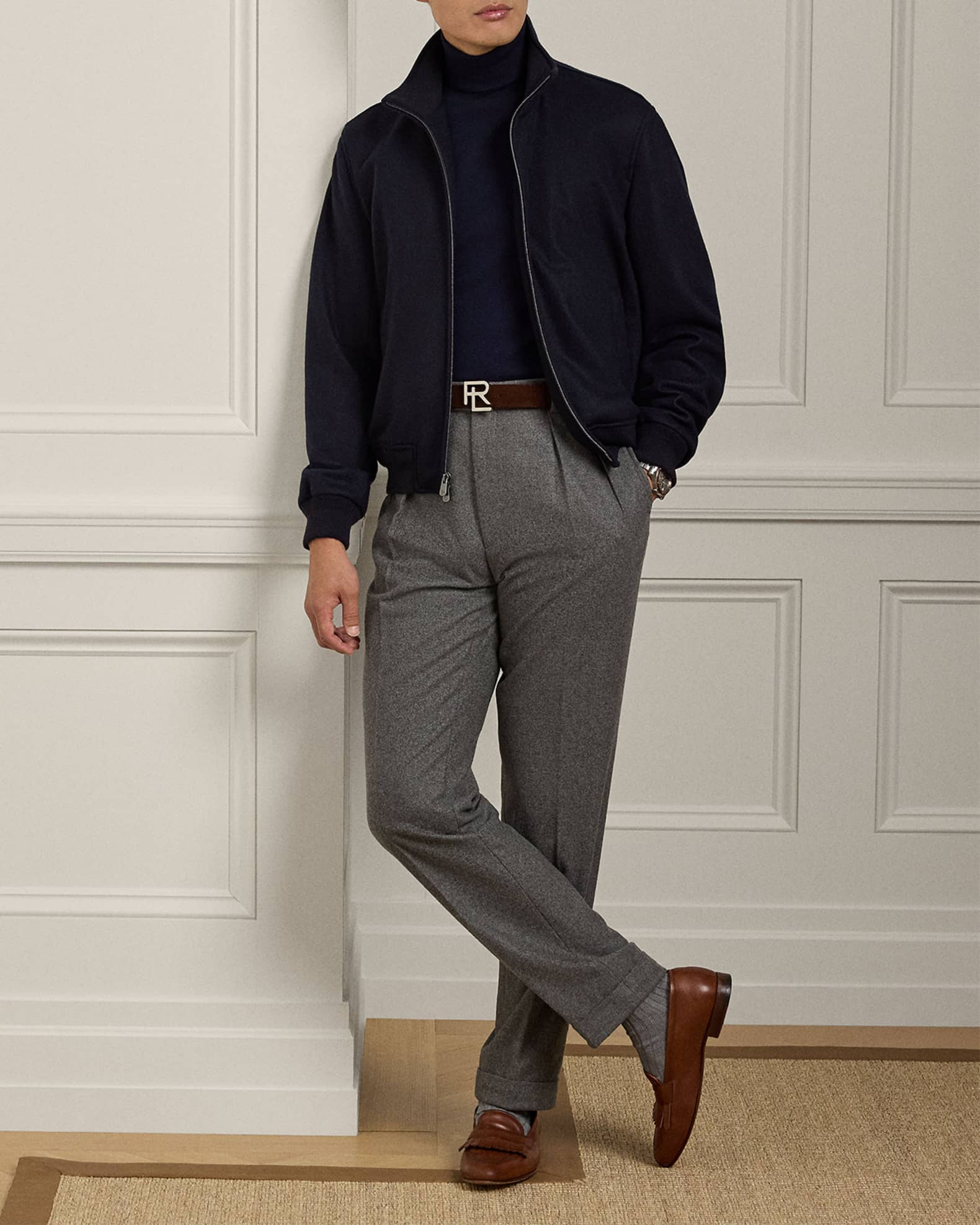 Ralph Lauren Purple Label Men's Felton Cashmere-Blend Bomber Jacket ...