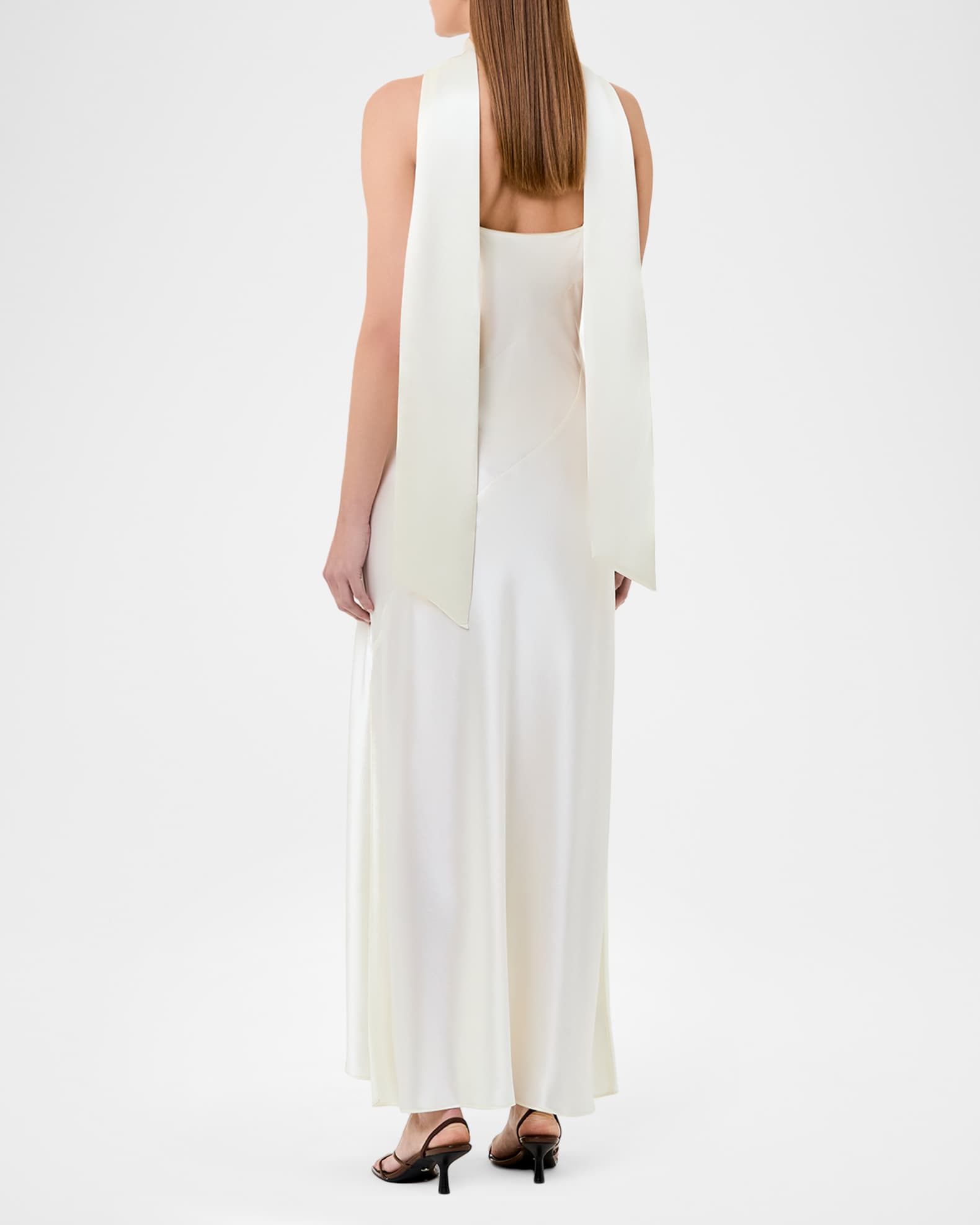 NICHOLAS Geneva Draped Satin Gown | Neiman Marcus