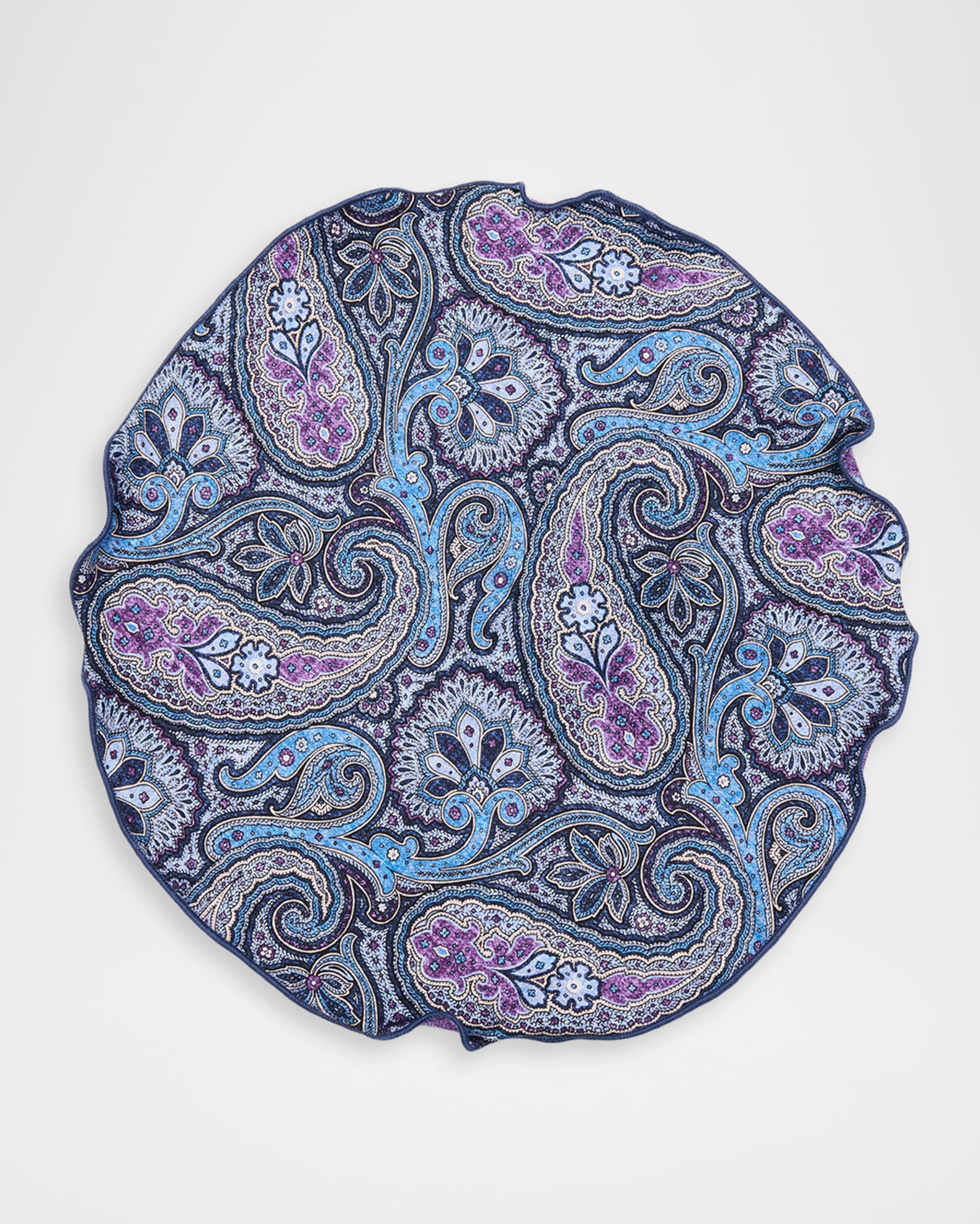 Edward Armah Men's Reversible Paisley Silk Pocket Circle | Neiman Marcus