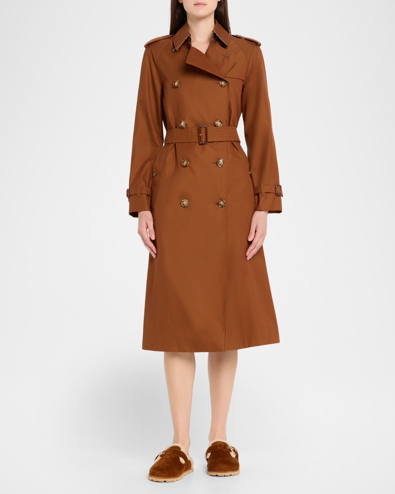 Stuart Weitzman Chrystie Shearling-Lined Corduroy Mules | Neiman Marcus