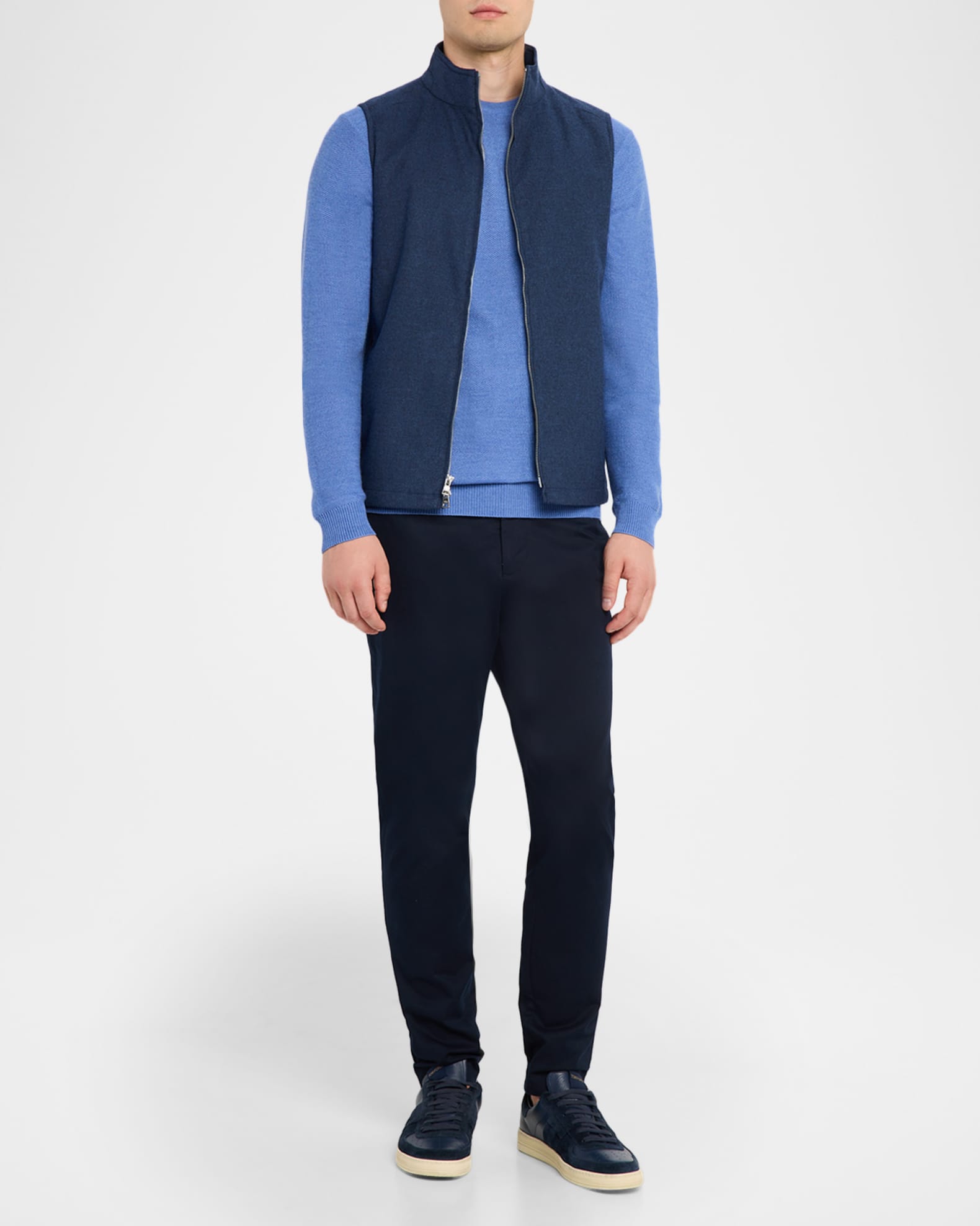 Peter Millar Men's Cambridge Melange Wool-Blend Vest | Neiman Marcus