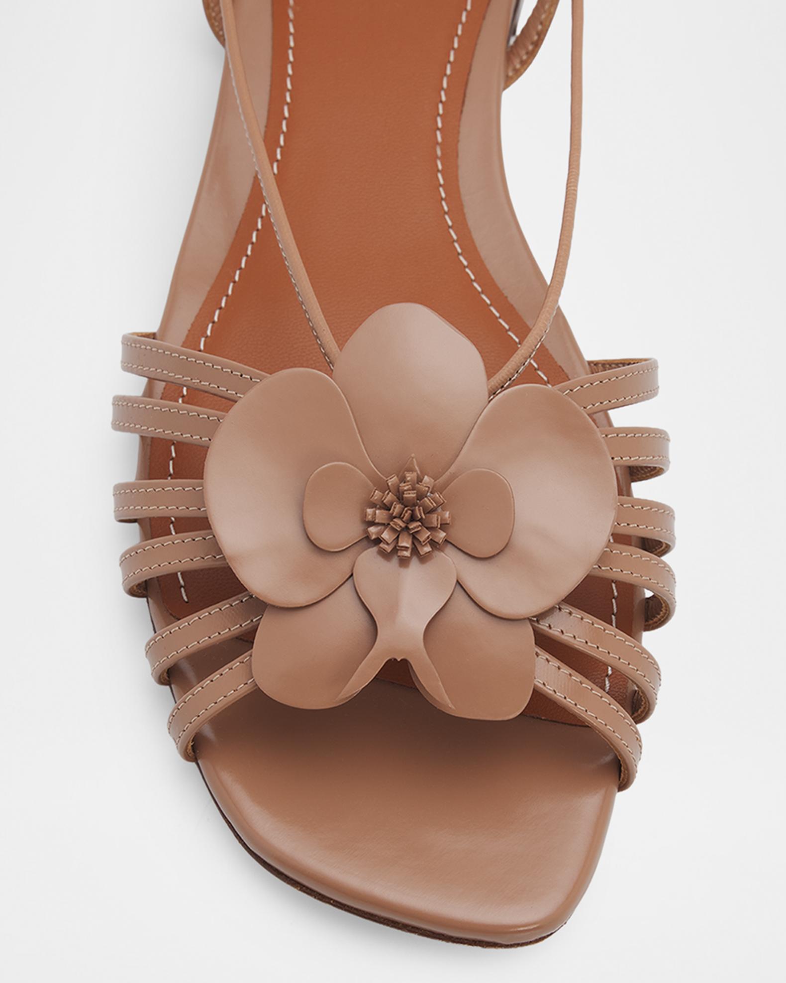 Zimmermann Oliver Sun Leather Ankle-Wrap Sandals | Neiman Marcus