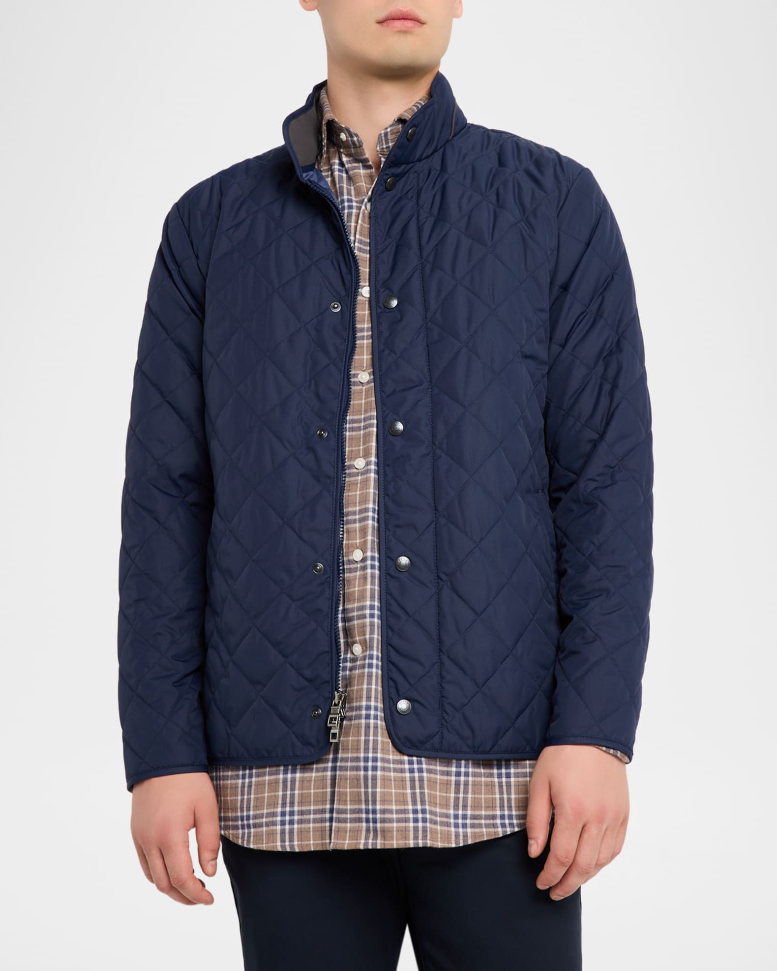 Peter Millar Men's Suffolk Quilted Stand-Collar Coat | Neiman Marcus