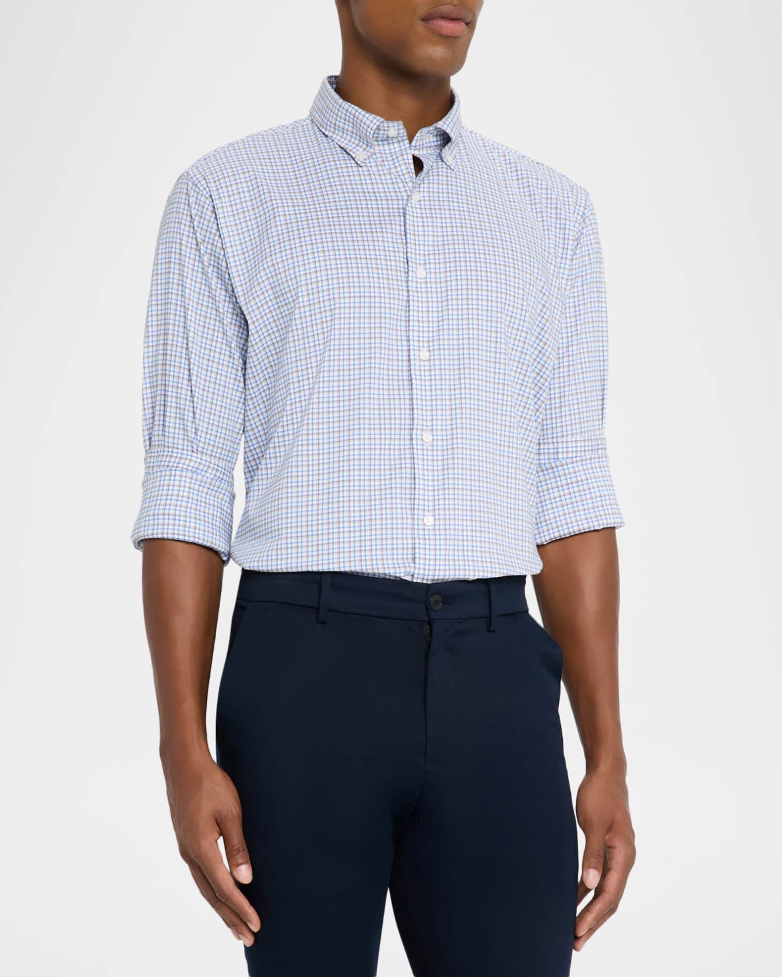 Peter Millar Men's Julian Plaid Check Shirt | Neiman Marcus