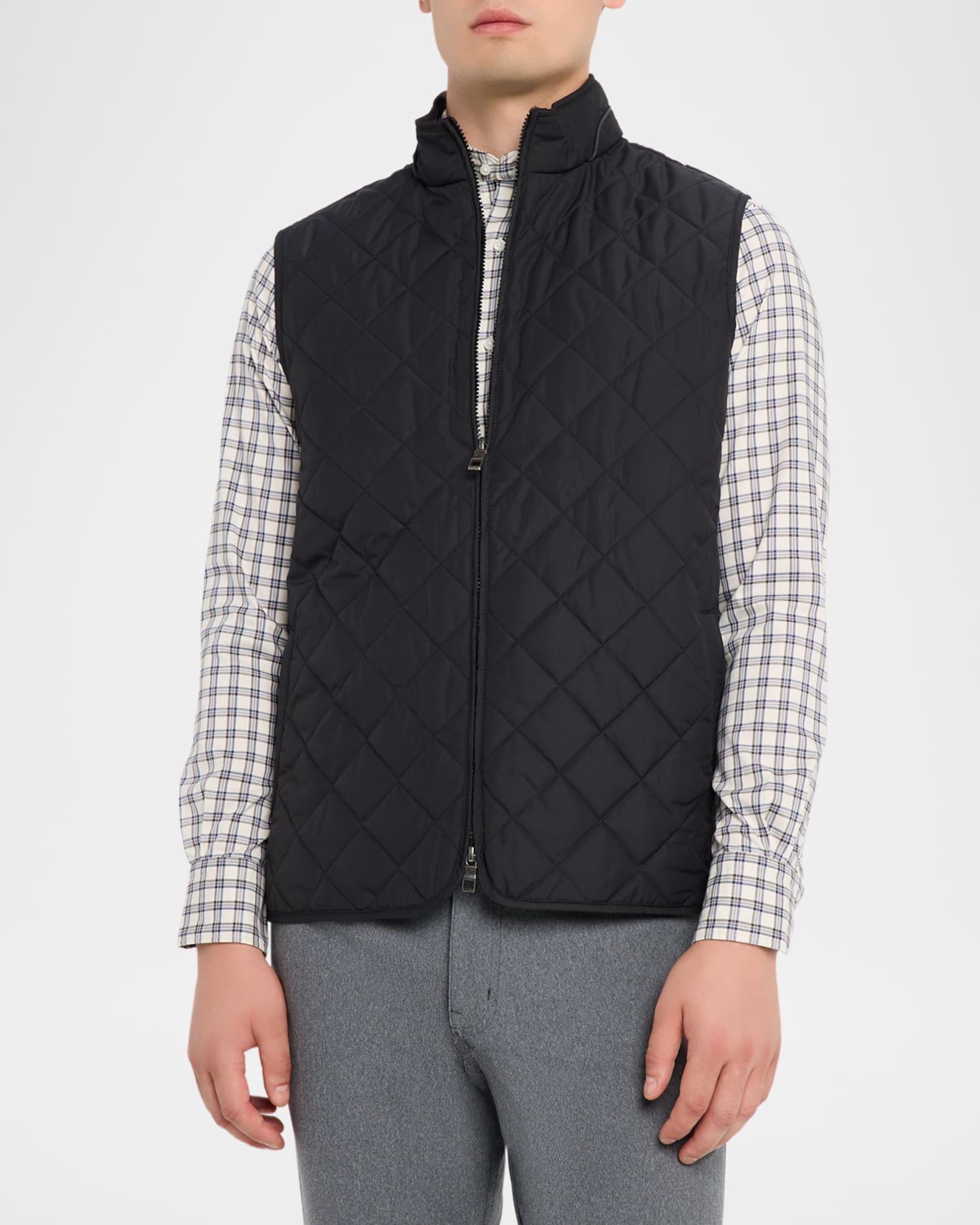Peter Millar Men's Essex Quilted Stand-Collar Vest | Neiman Marcus