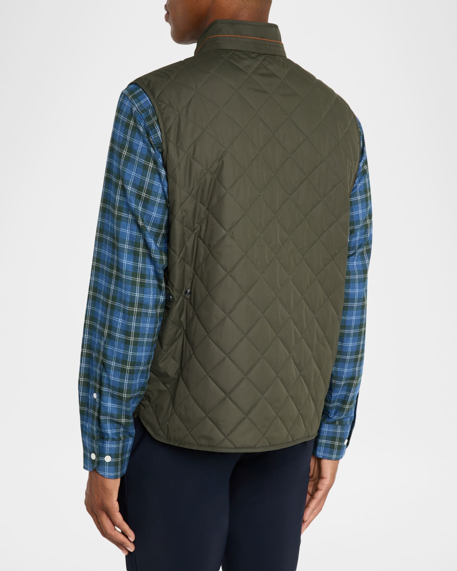 Peter Millar Men's Essex Quilted Stand-Collar Vest | Neiman Marcus