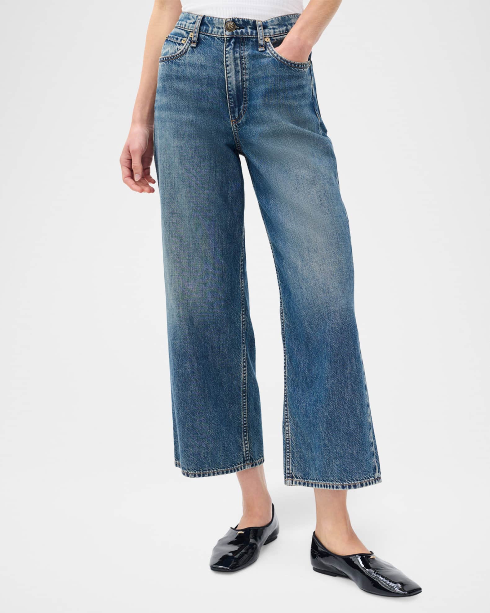 Rag & Bone Featherweight Andi Wide Ankle Jeans | Neiman Marcus