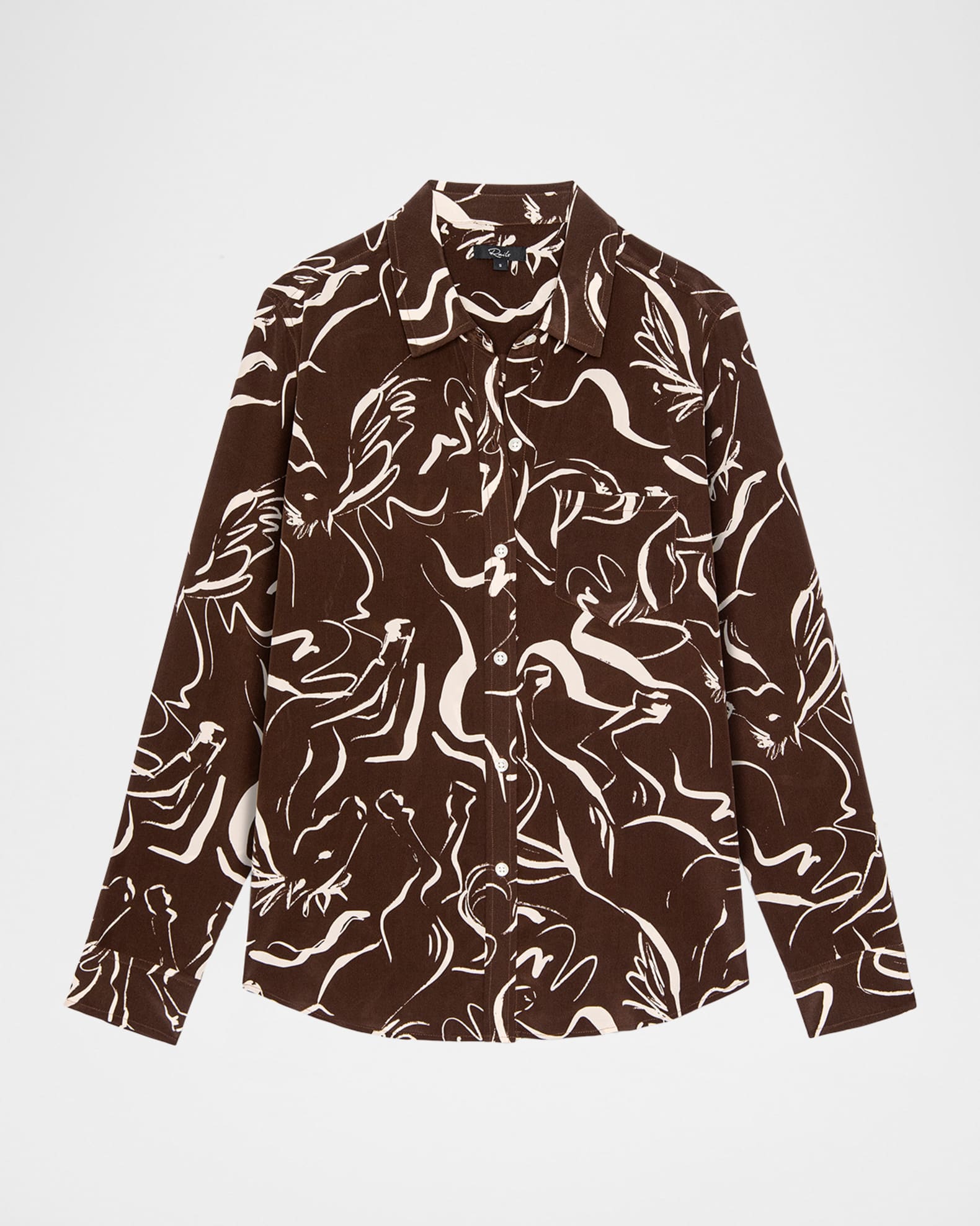 Rails Kate Silk Long-Sleeve Blouse | Neiman Marcus