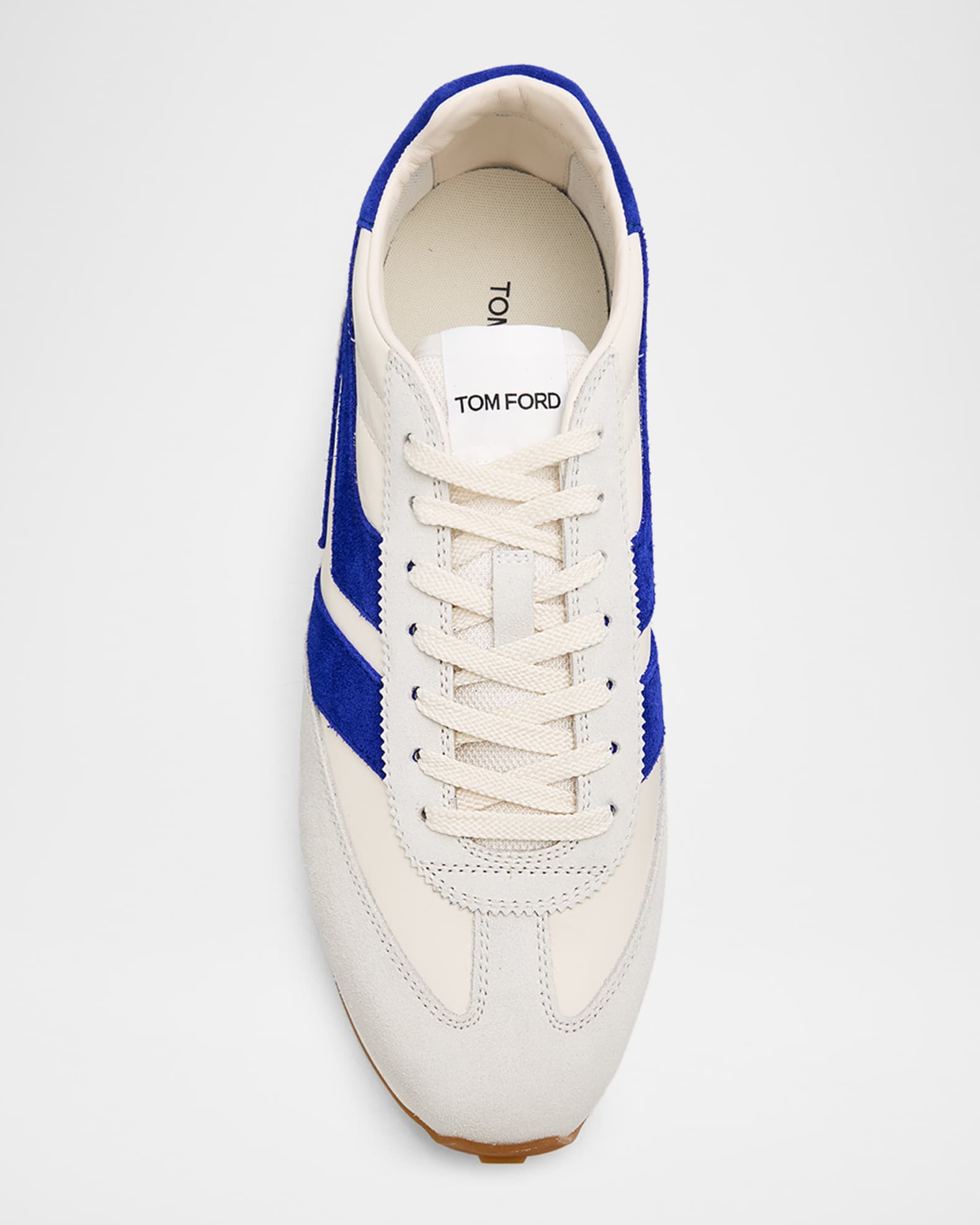 TOM FORD Men's Mick Leather and Suede Low-Top Sneakers | Neiman Marcus