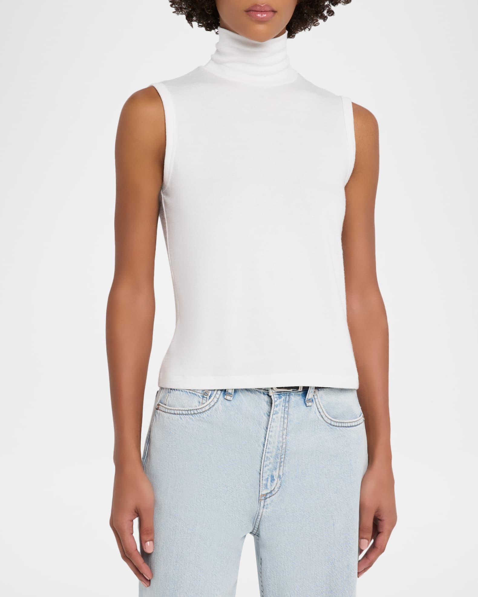Rag & Bone The Knit Turtleneck Tank Top | Neiman Marcus