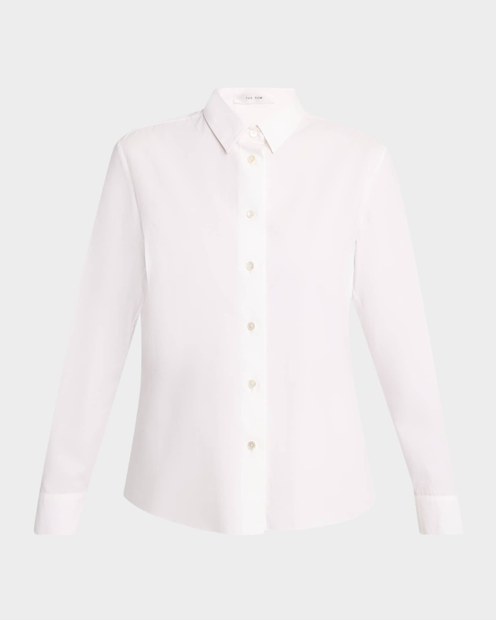 THE ROW Sadie Cotton Poplin Button-Down Shirt | Neiman Marcus