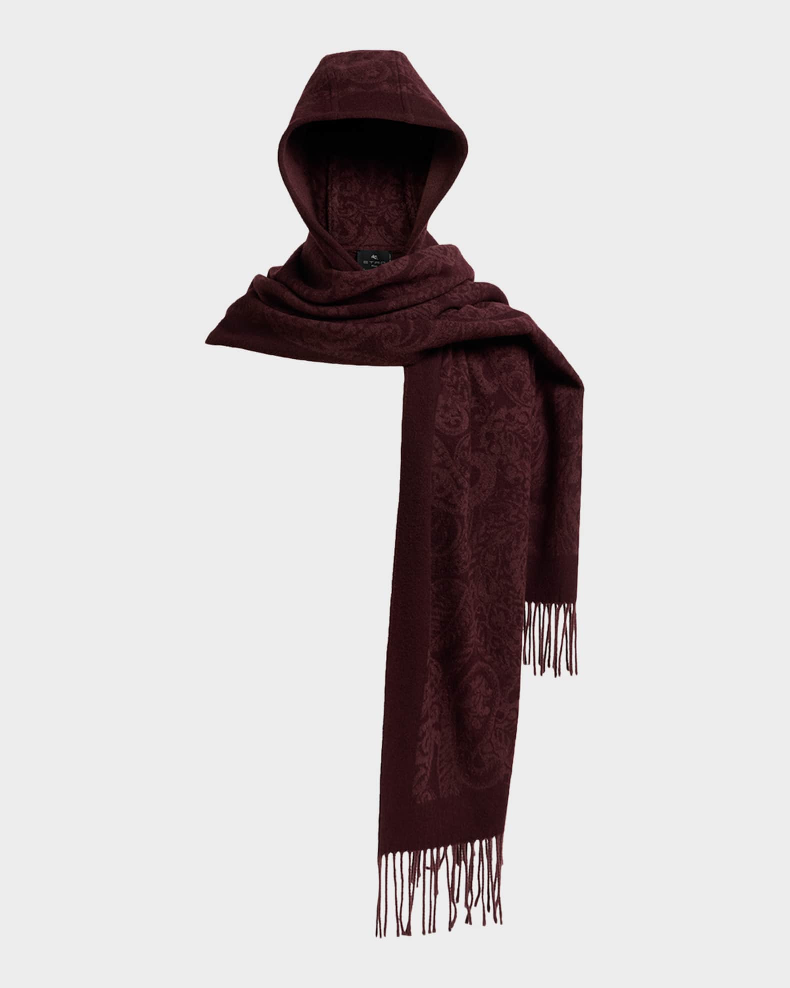 Etro Hooded Paisley Wool Scarf | Neiman Marcus