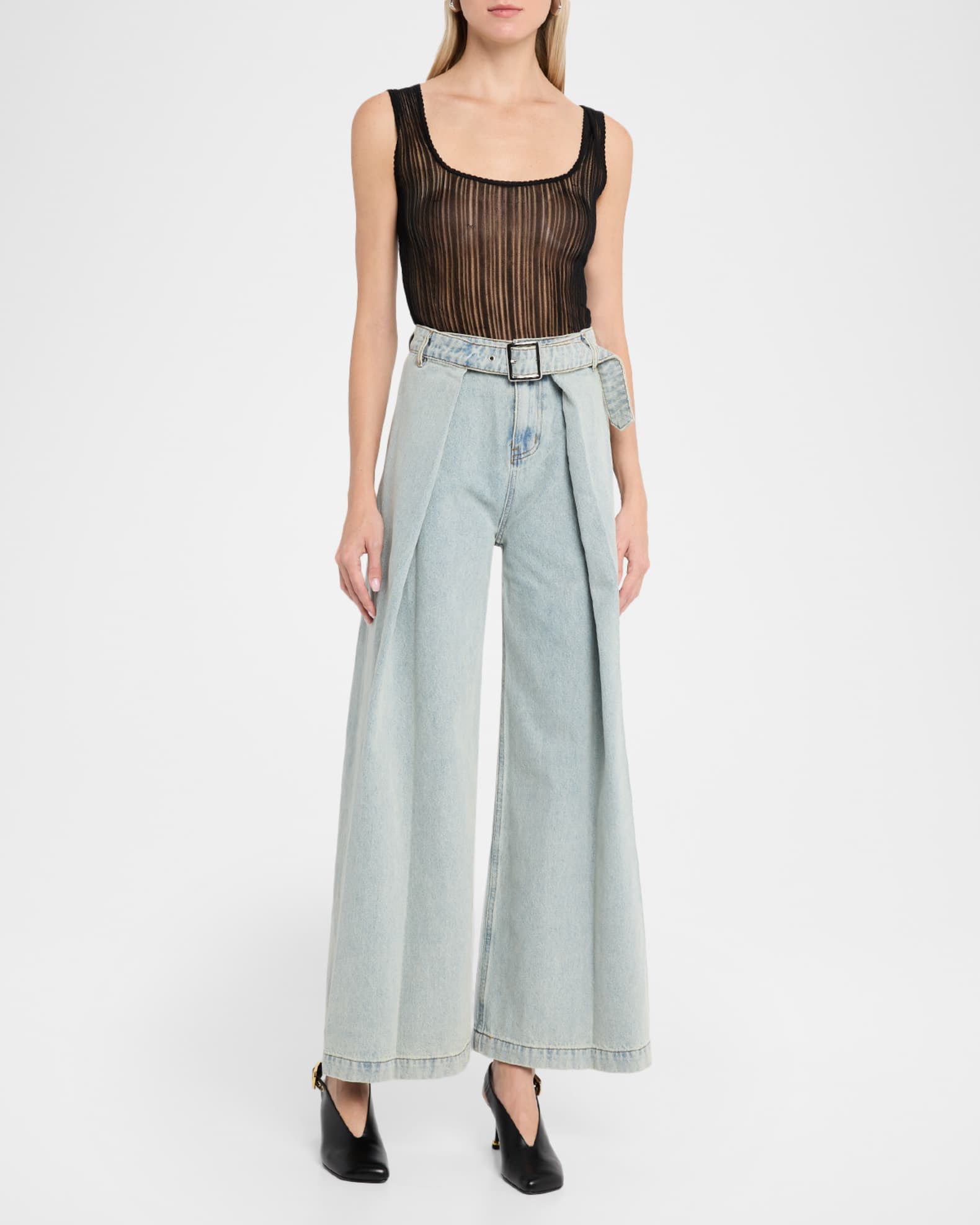 Wynn Hamlyn Utility Wrap Jeans | Neiman Marcus