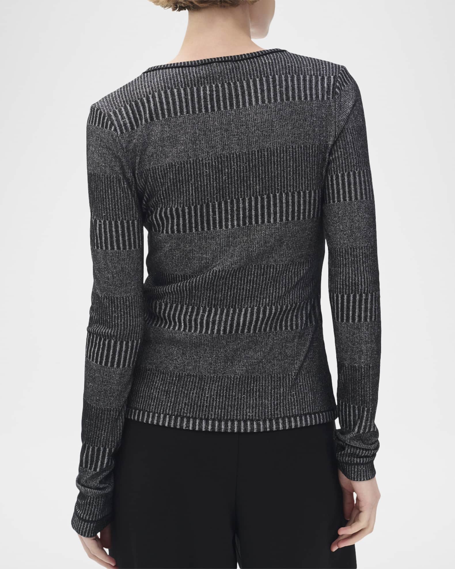 Rag & Bone The Knit Two-Tone Henley Top | Neiman Marcus