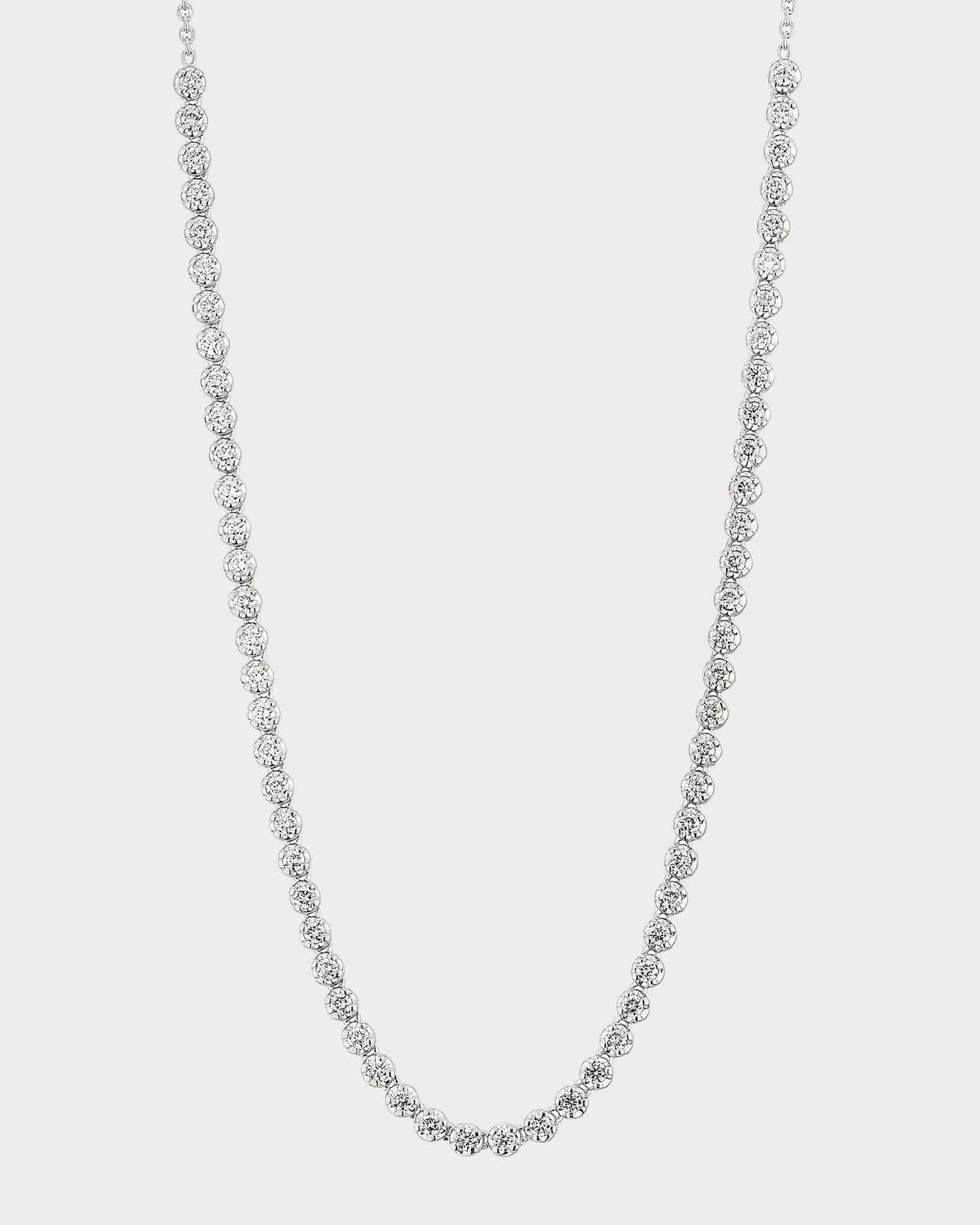 Roberto Coin 18K White Gold Diamond Tennis Necklace, 2.0tcw | Neiman Marcus