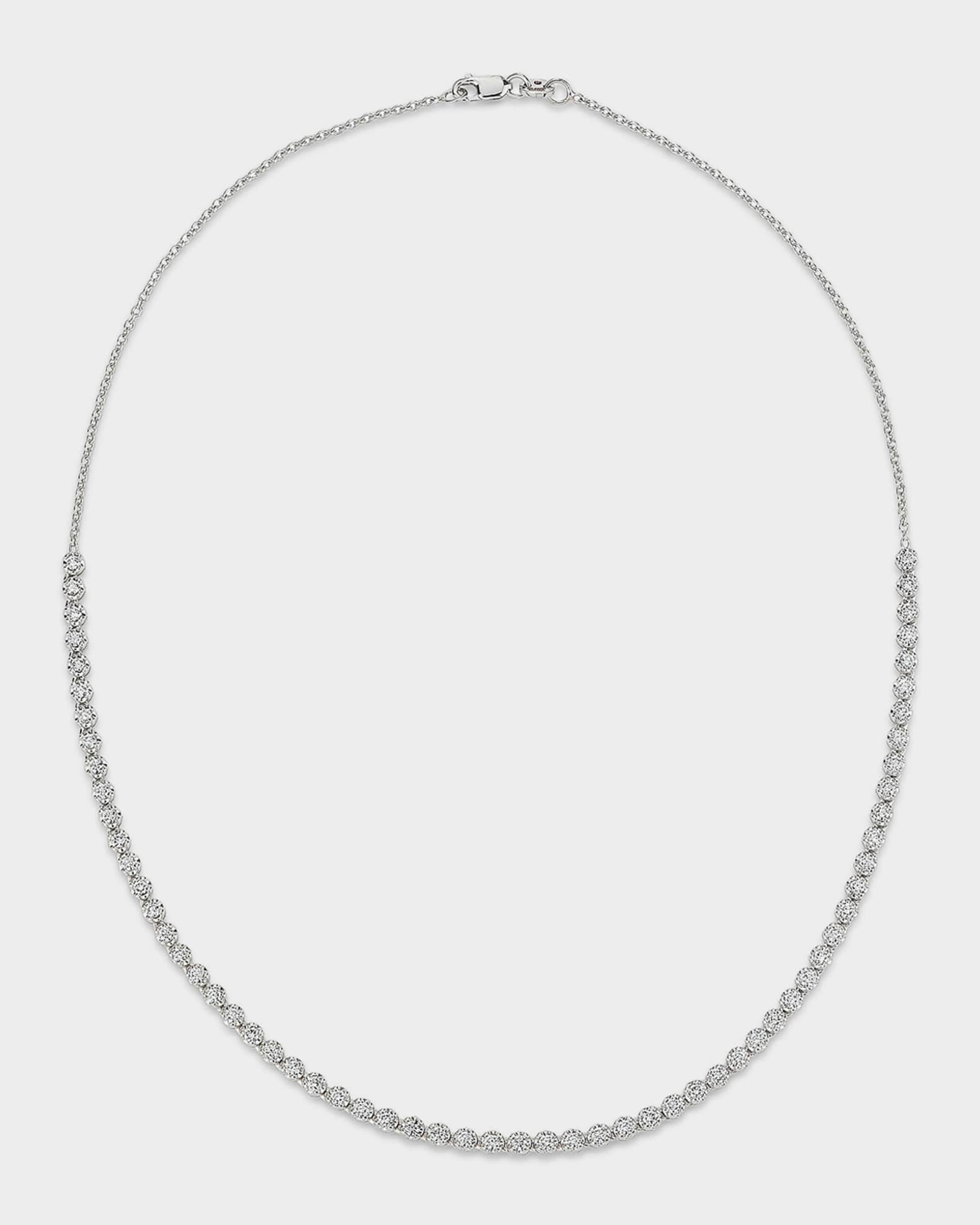 Roberto Coin 18K White Gold Diamond Tennis Necklace, 2.0tcw | Neiman Marcus