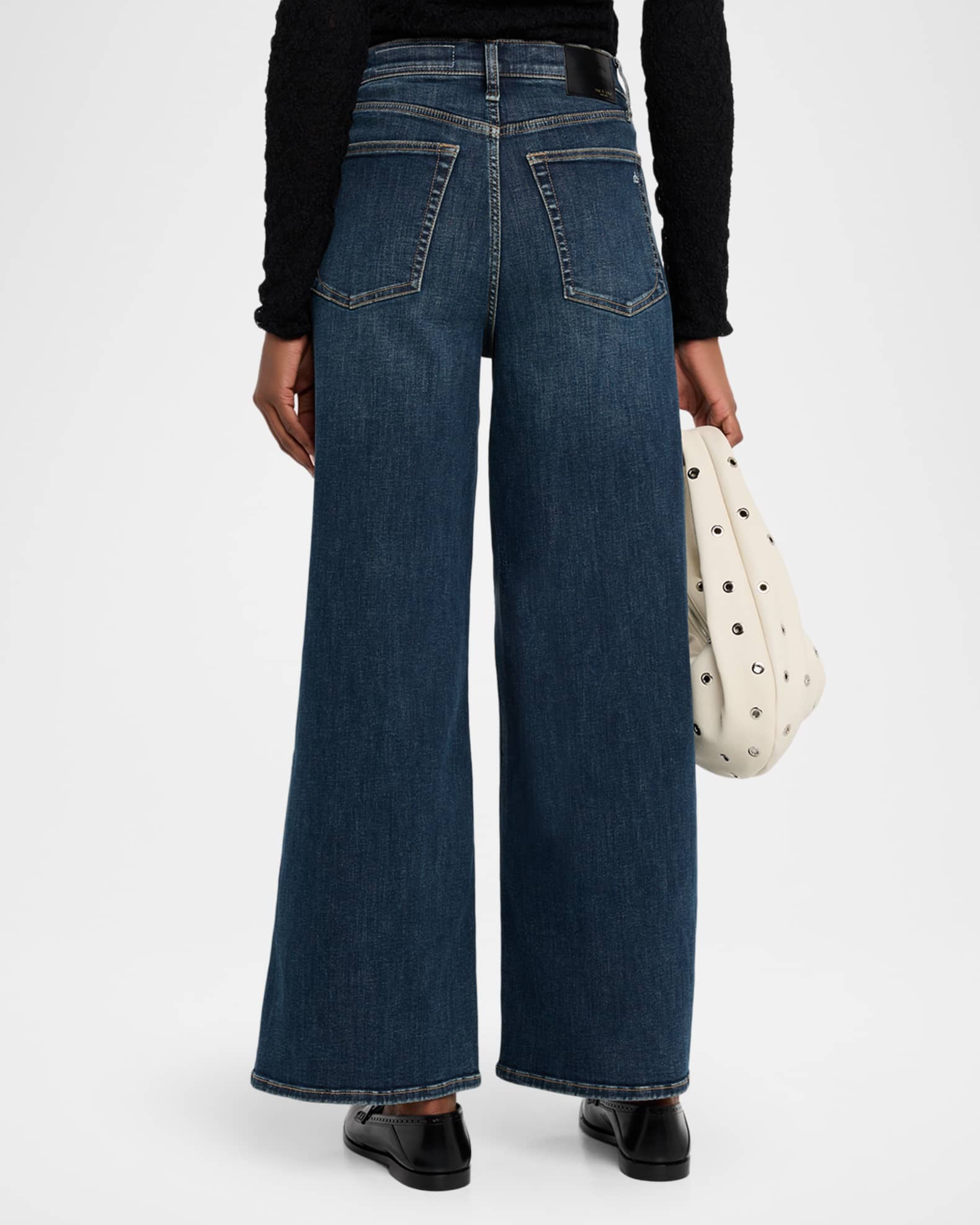 Rag & Bone Flexi Sofie High-Rise Wide-Leg Jeans | Neiman Marcus