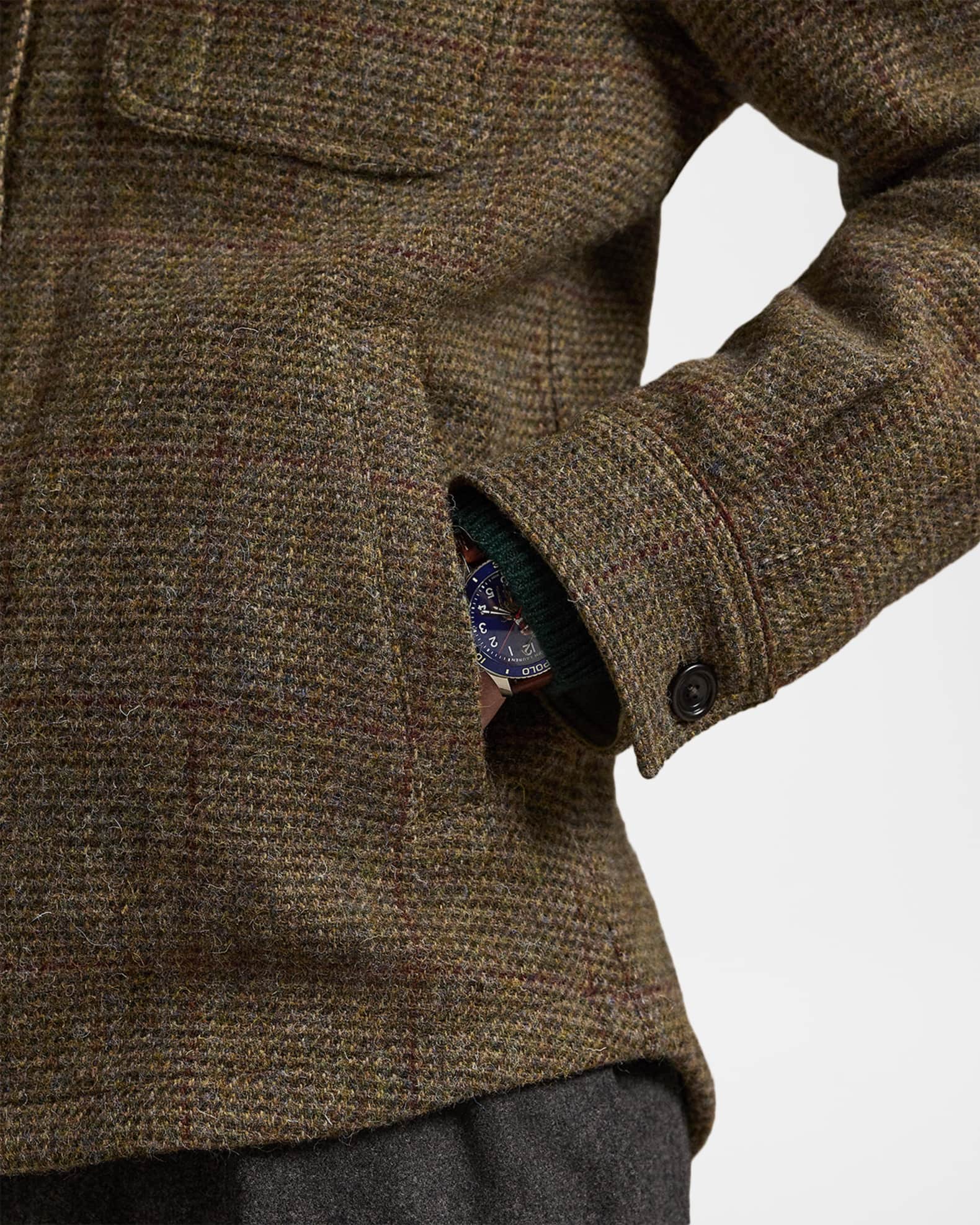 Polo Ralph Lauren Men's Tick-Weave Harris Tweed Jacket | Neiman Marcus