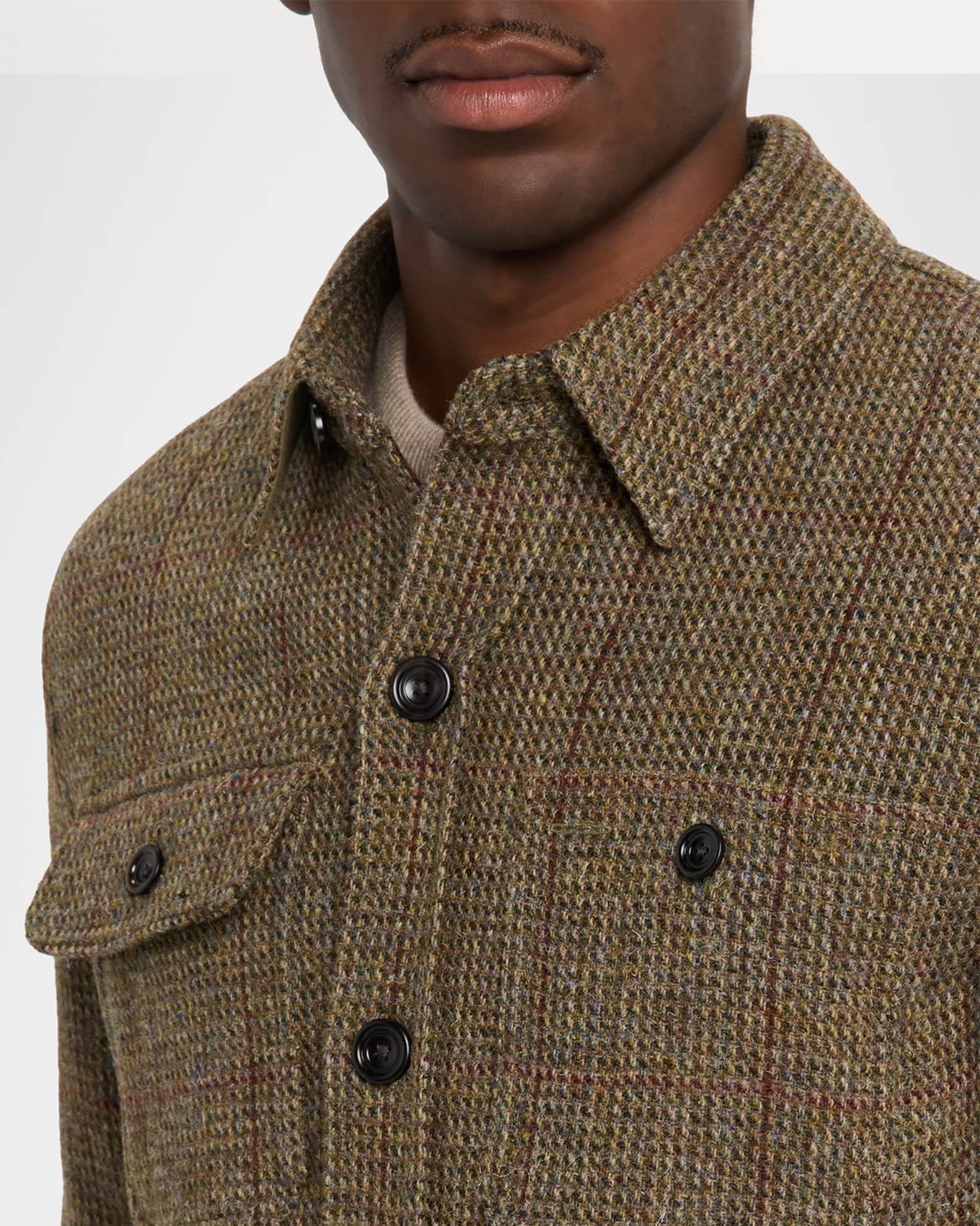 Polo Ralph Lauren Men's Tick-Weave Harris Tweed Jacket | Neiman Marcus