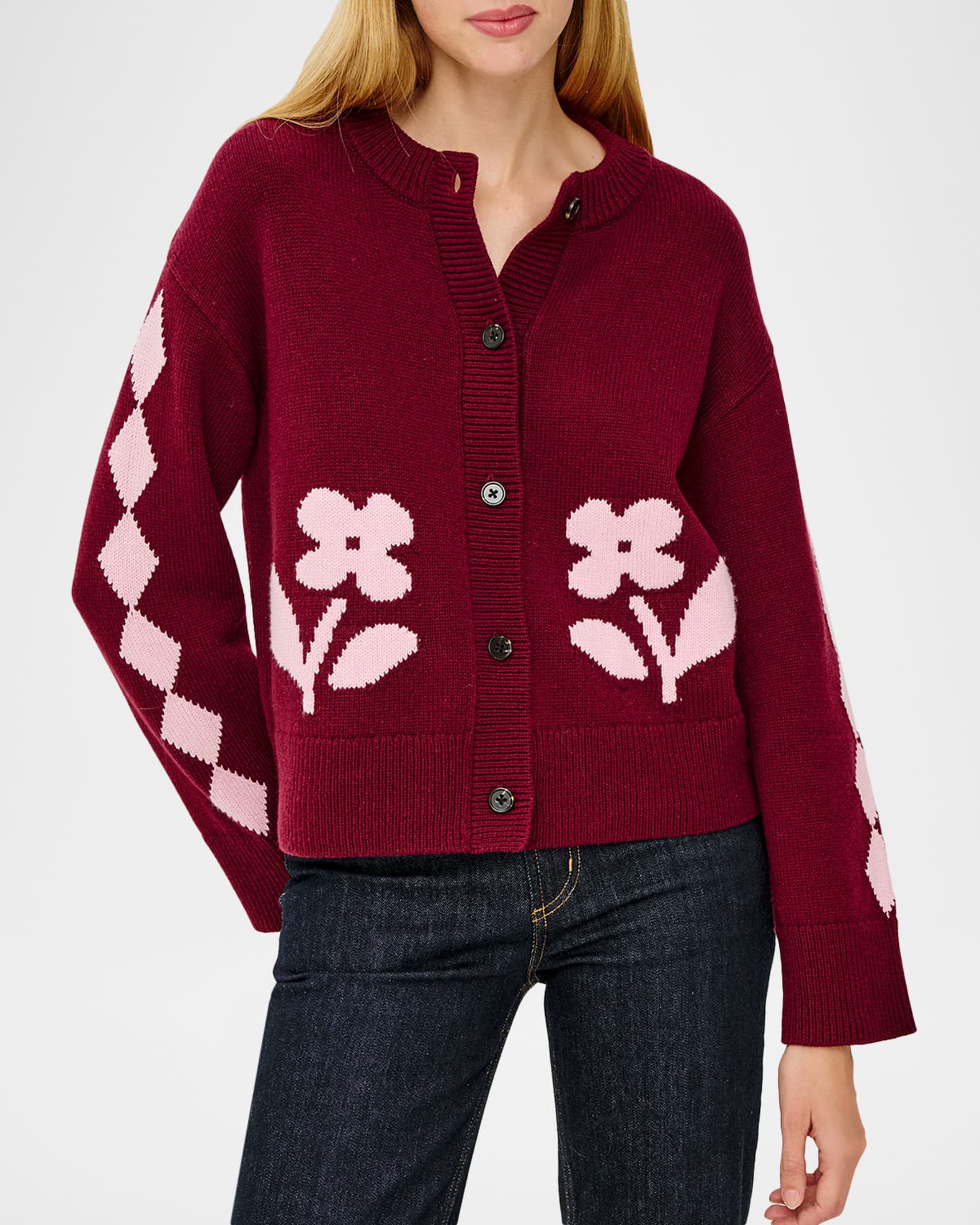Rails Mavie Floral Diamond Cardigan | Neiman Marcus