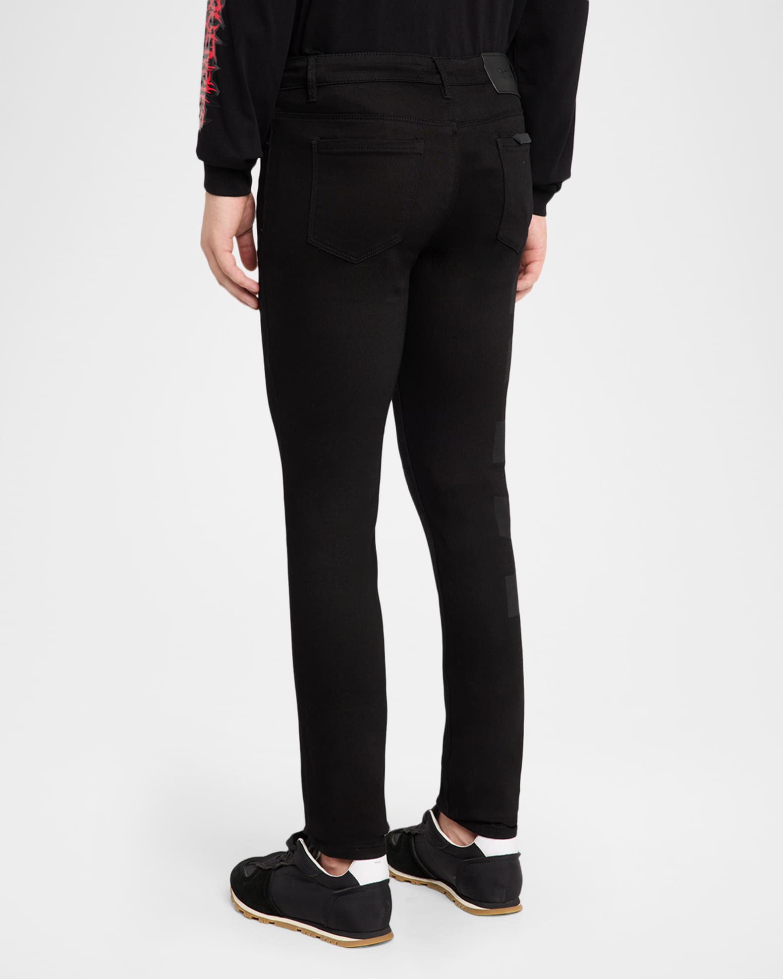 RTA x SAVAGE Men's Denis Skinny Logo-Print Jeans | Neiman Marcus