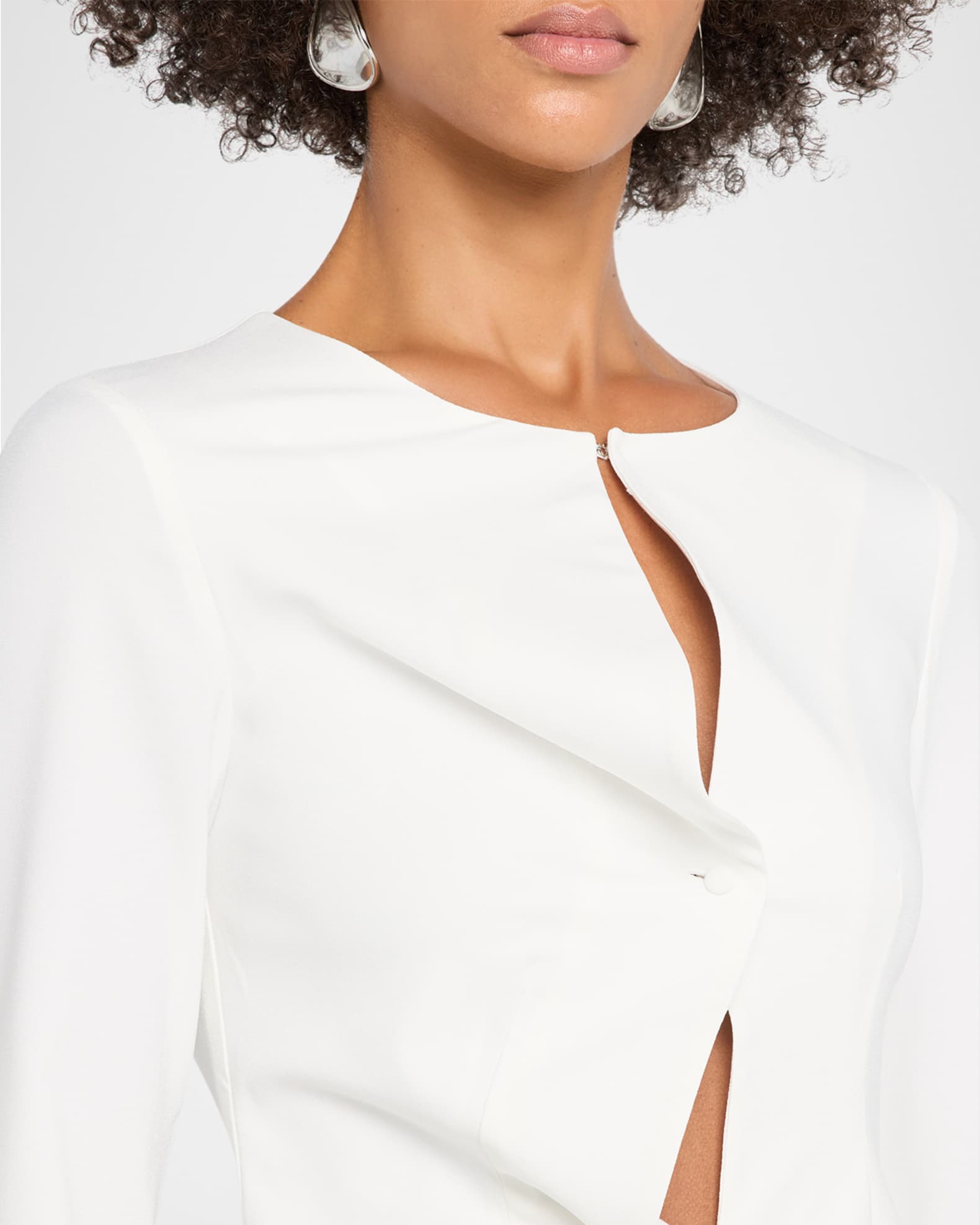 Wynn Hamlyn Esther Cut-Out Long-Sleeve Top | Neiman Marcus