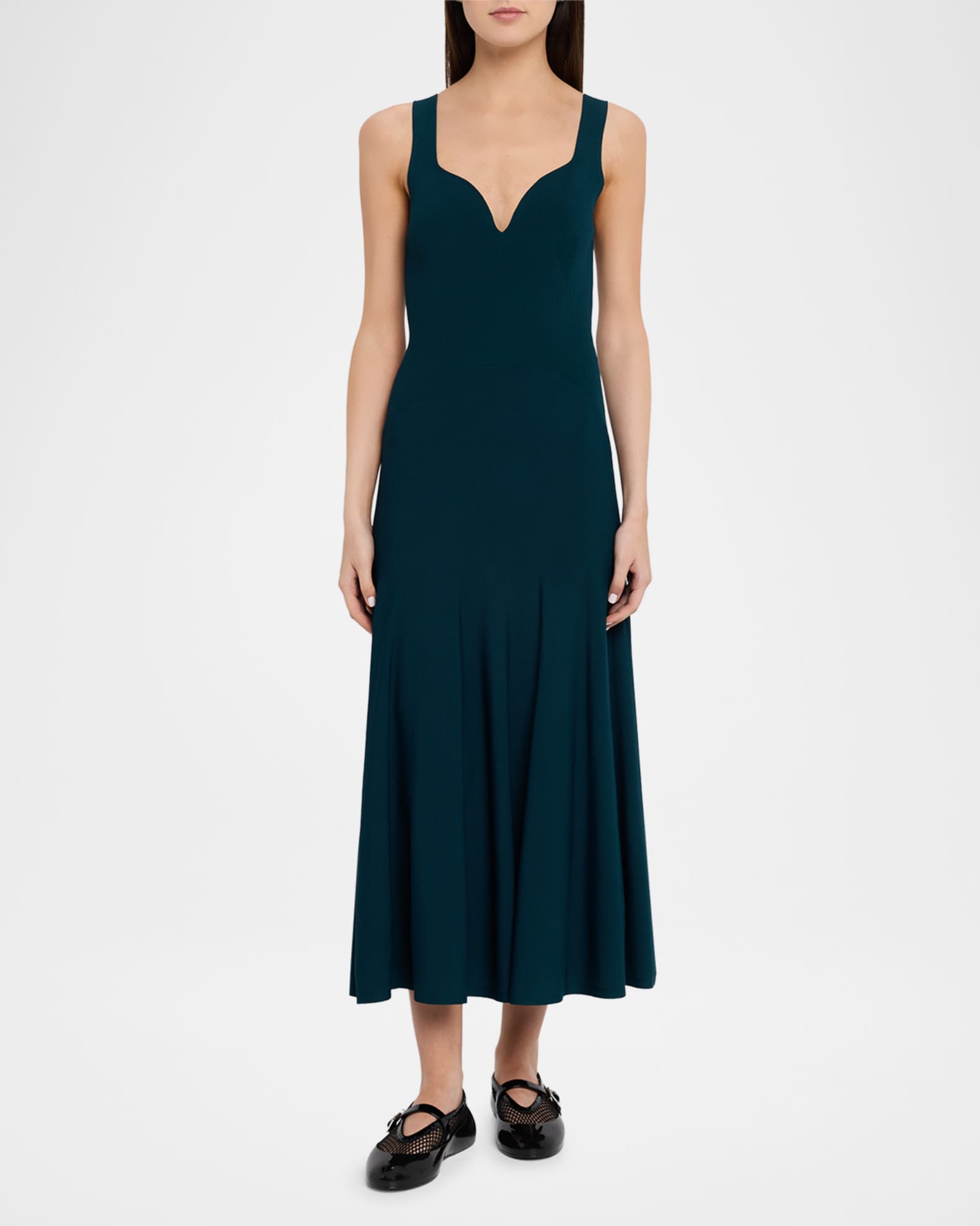 ALAIA Mesh Mary Jane Ballerina Flats | Neiman Marcus