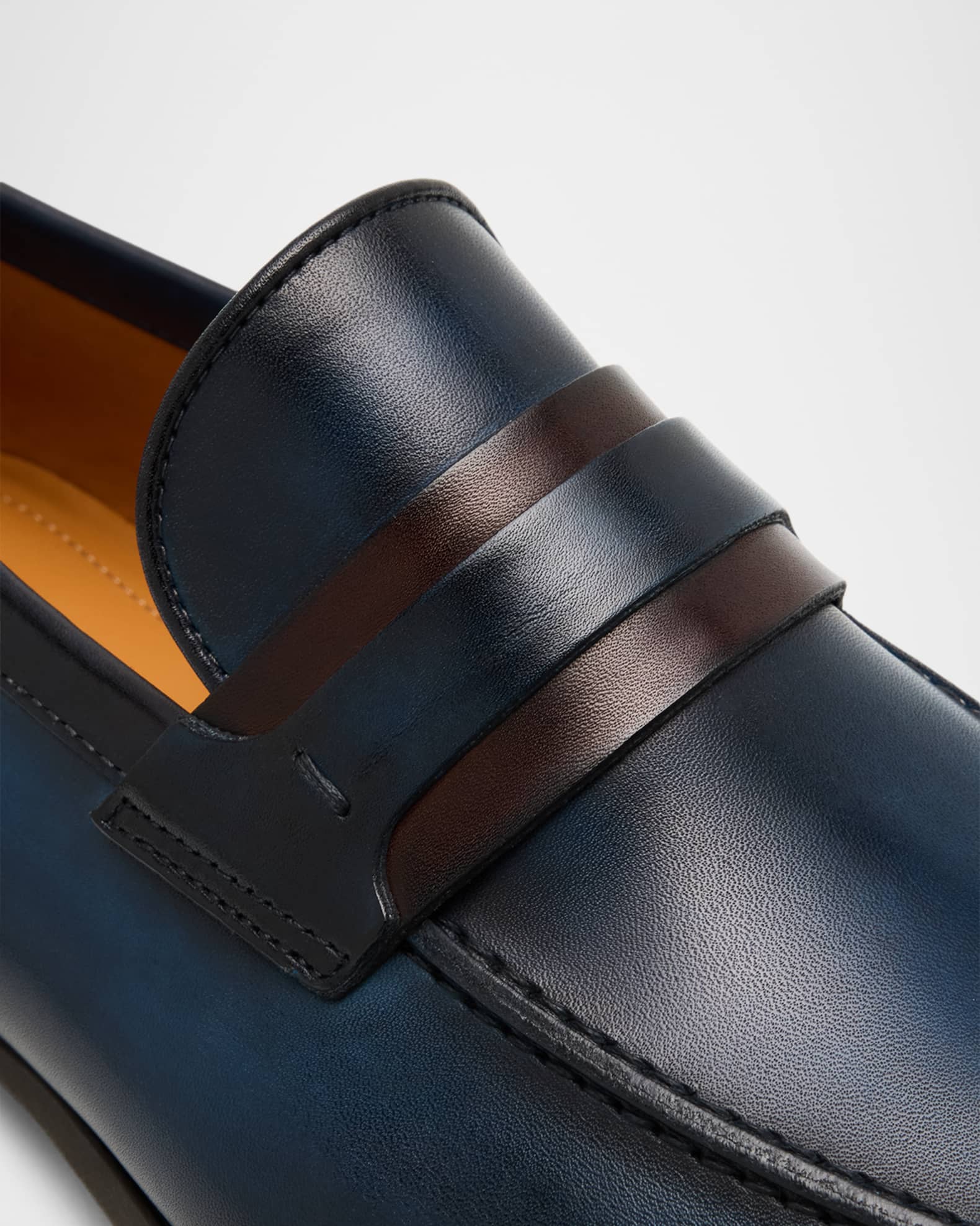 Magnanni Men's Daniel Flex Two-Tone Leather Penny Loafers | Neiman Marcus