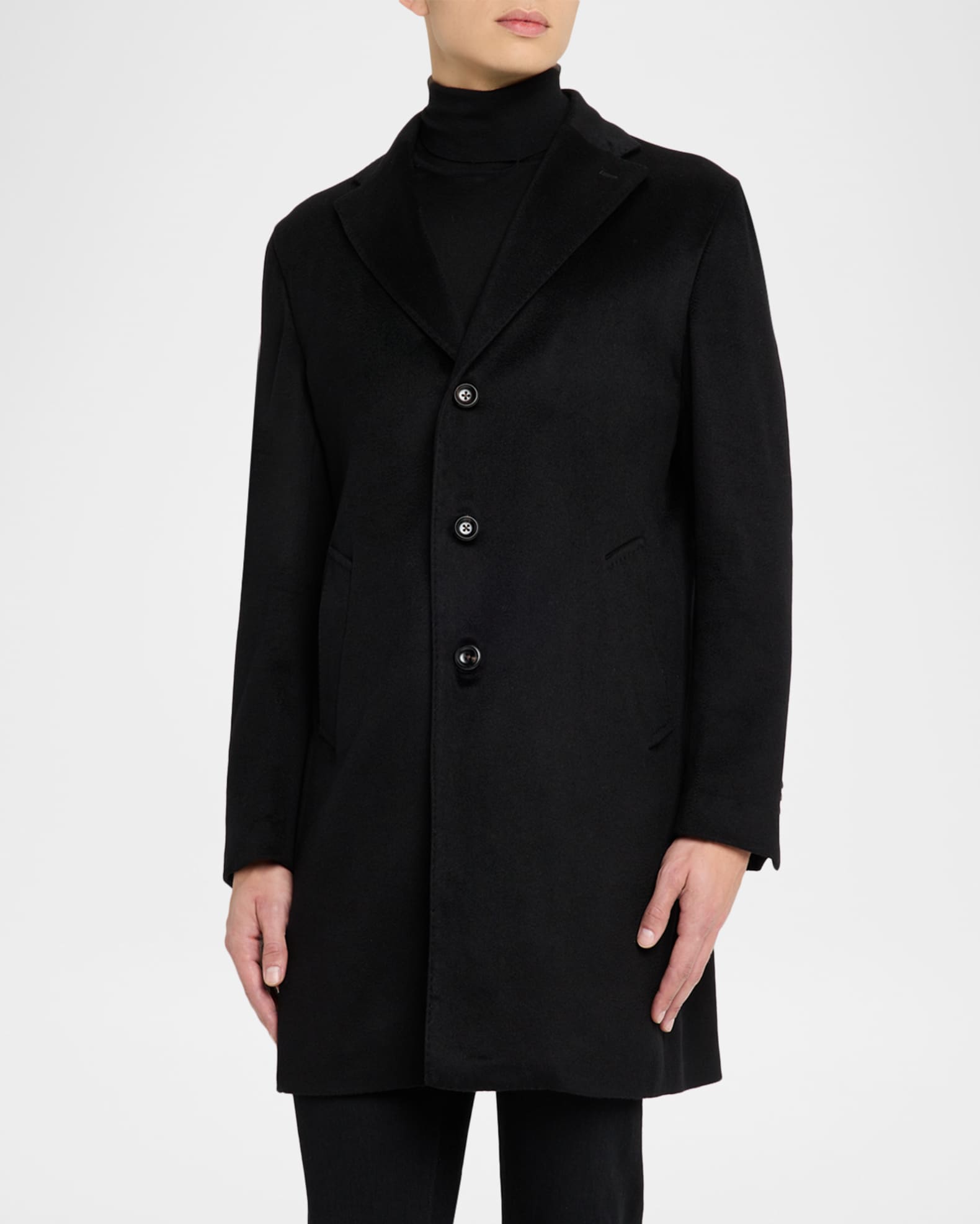 Neiman Marcus Men's Cashmere Single-Breasted Overcoat | Neiman Marcus