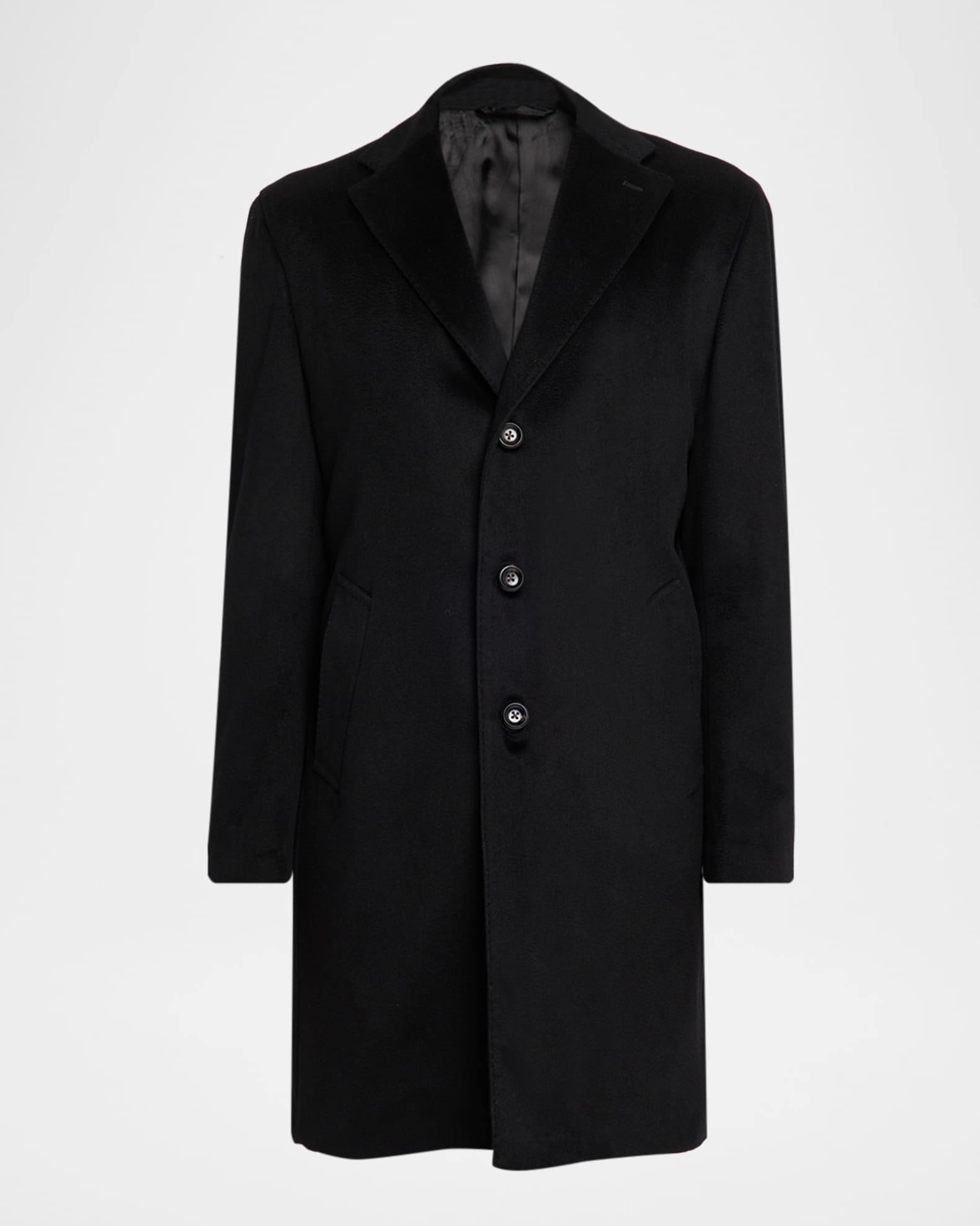 Neiman Marcus Men's Cashmere Single-Breasted Overcoat | Neiman Marcus