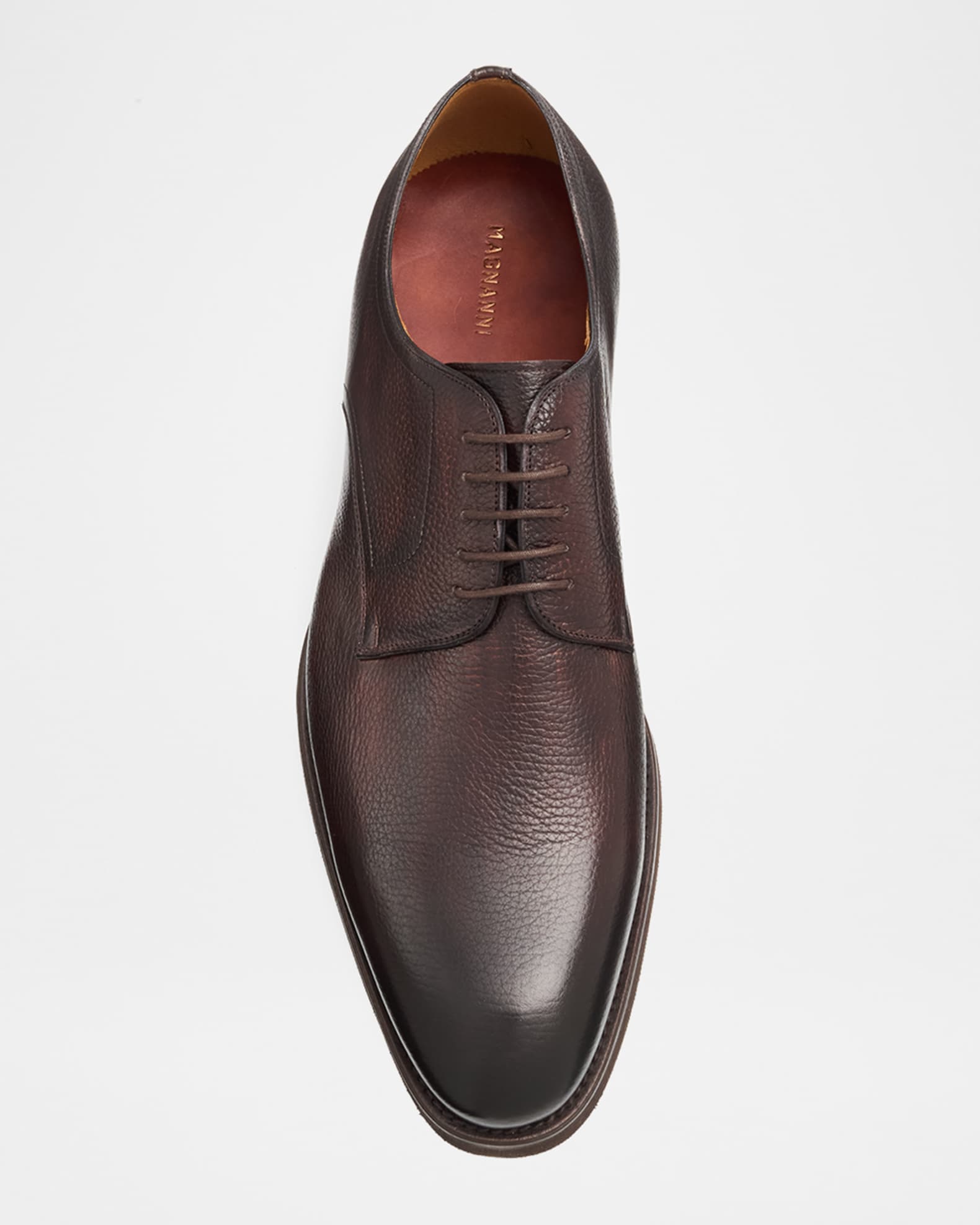 Magnanni Men's Melich V Tumbled Leather Derby Shoes | Neiman Marcus
