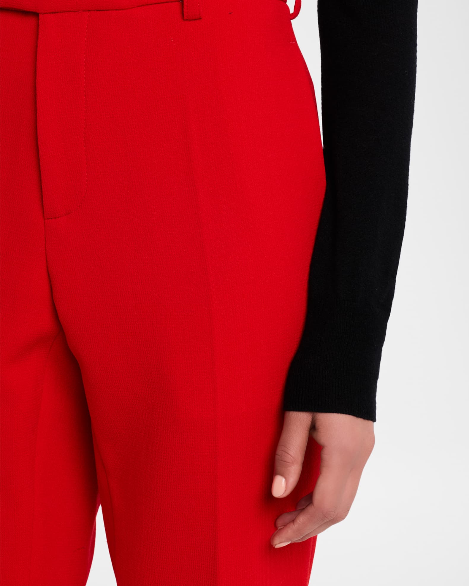Sergio Hudson Classic Straight-Leg Wool Trousers | Neiman Marcus