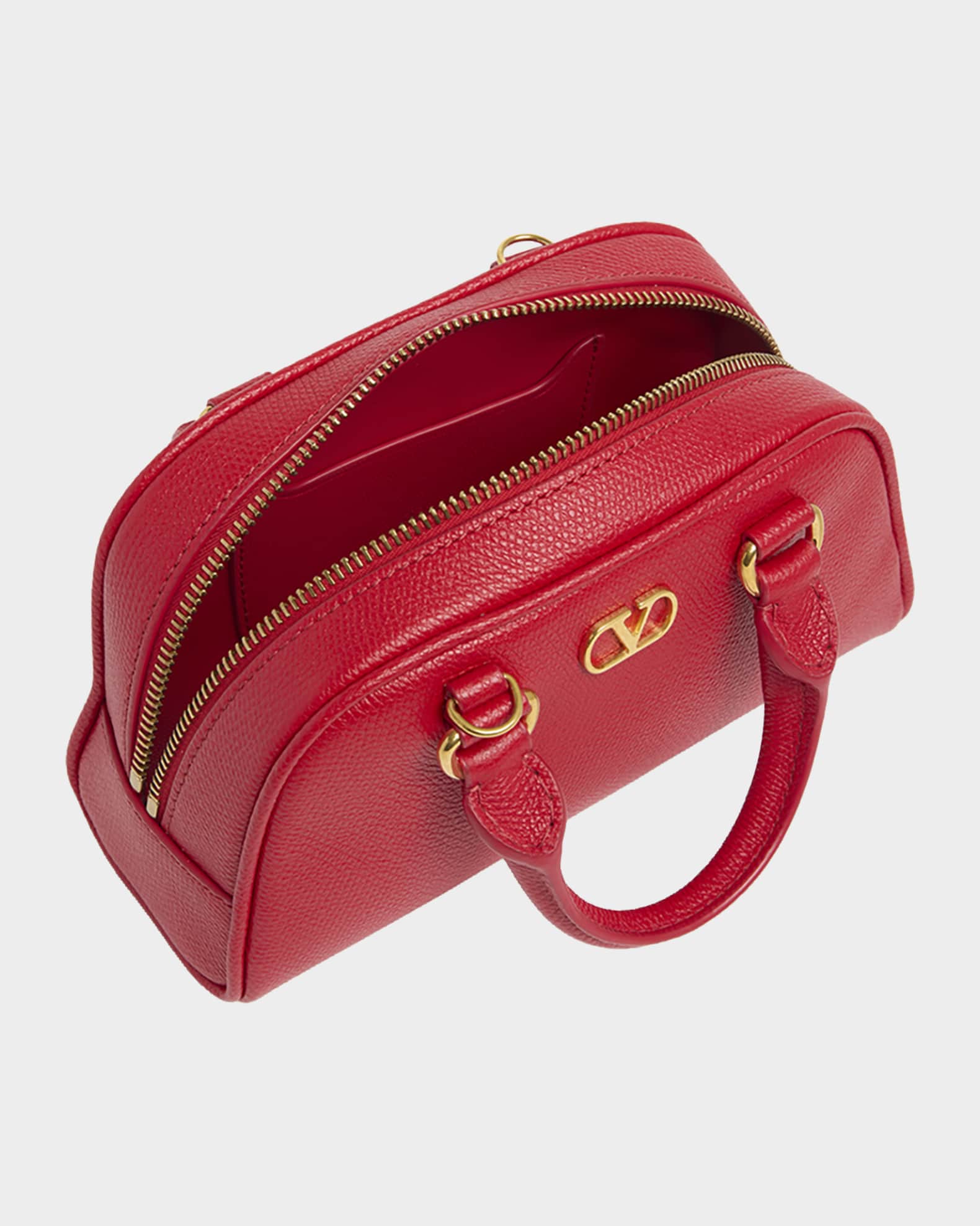 Valentino Garavani Dome Mini Leather Top-Handle Bag | Neiman Marcus